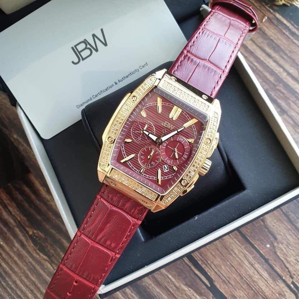 JBW J6379 Echelon Chronograph Quartz Diamond Red Dial - Đồng Hồ Nam – PhongWatch