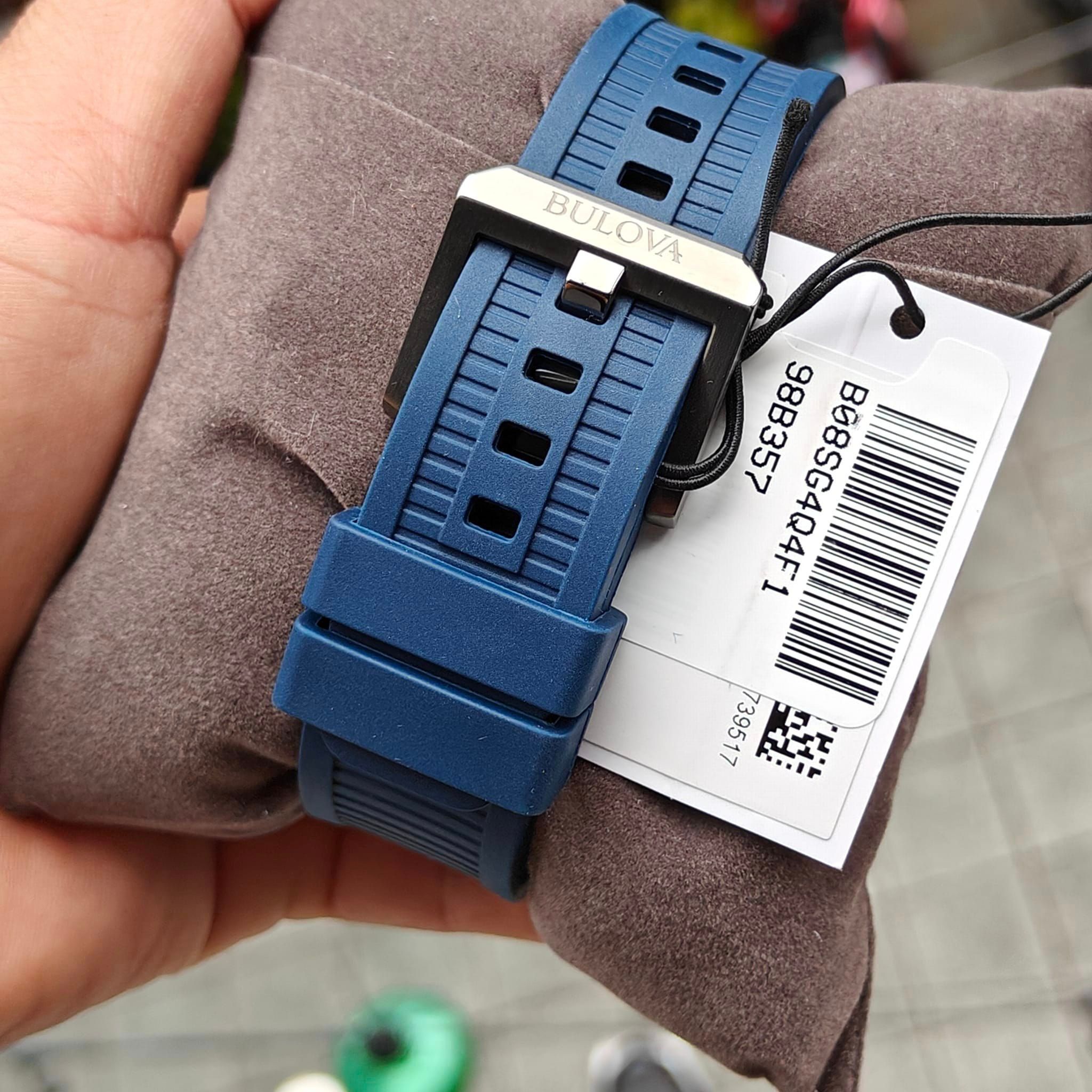 Bulova Precisionist Chronograph Quartz Blue Dial 98B357 - Đồng Hồ Na ...