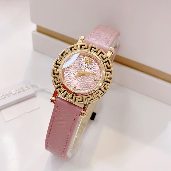 Versace Greca Glam Light Pink Dial Light VE2Q00222 30mm- Đồng Hồ Nữ ...