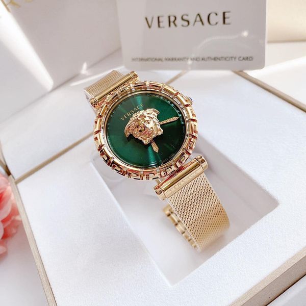 Versace Palazzo Empire Greca Green Dial Gold Tone VEDV00819 36mm - Nữ ...