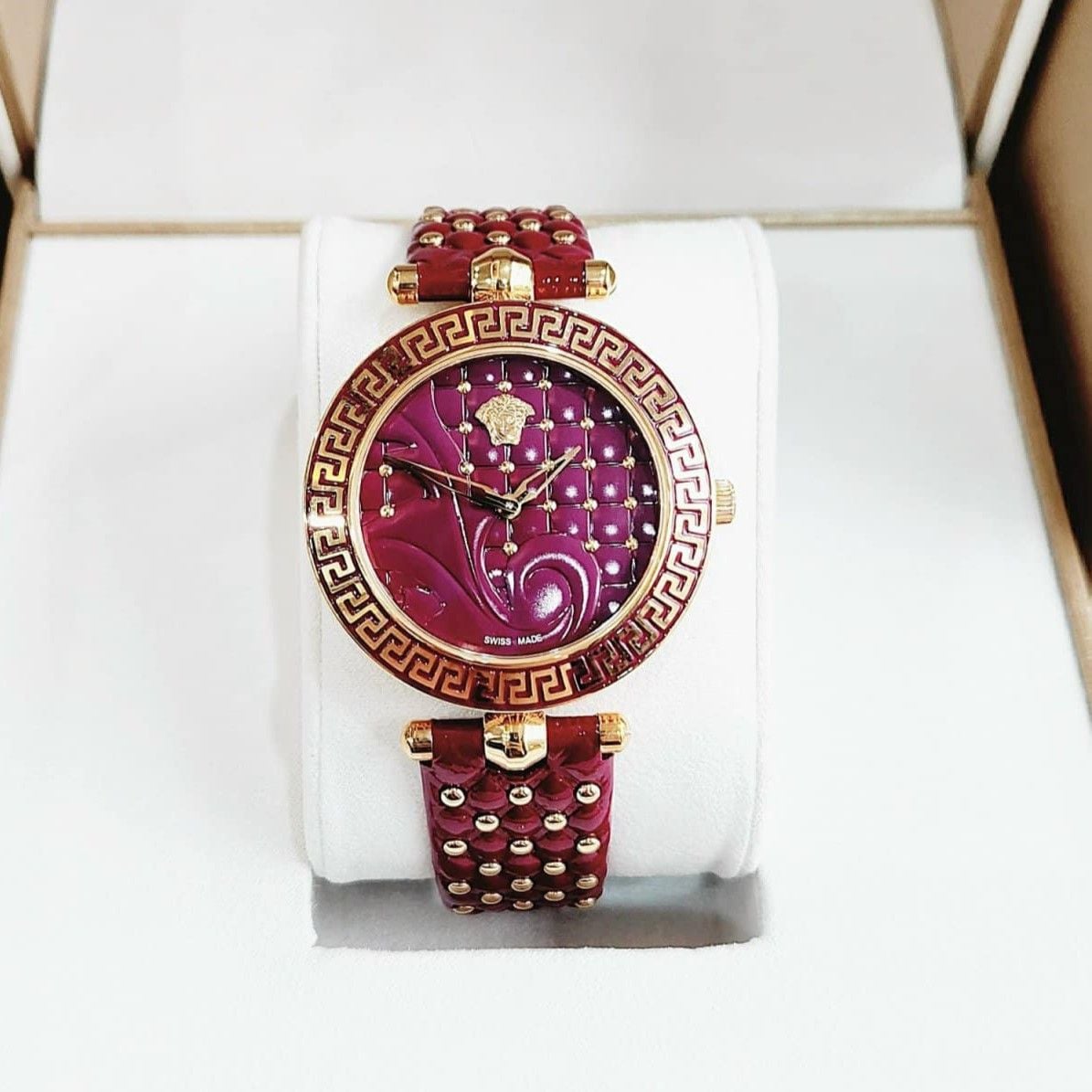 Versace VVersace Vanitas Red Enamel Dial VK7750017 40mm - Đồng Hồ Nữ ...