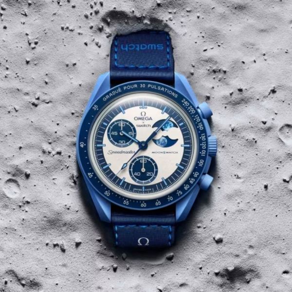 Omega x Swatch Bioceramic Moonswatch Mission To The Super Blue Moonpha ...