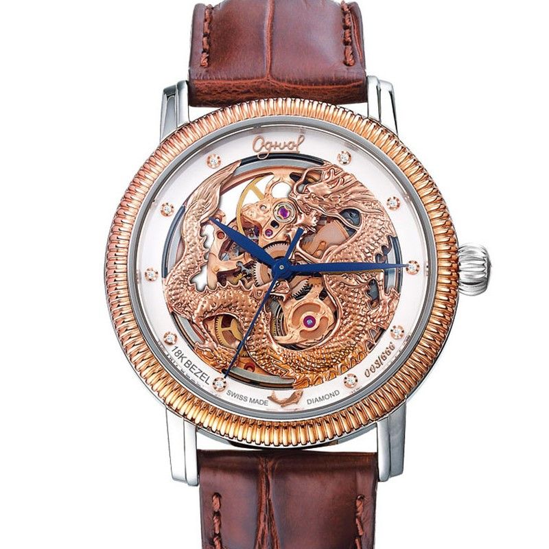 Ogival OG358-18.65AGSR-GL-T NIỀNG 18k - Đồng Hồ Nam - Chính Hãng – PhongWatch