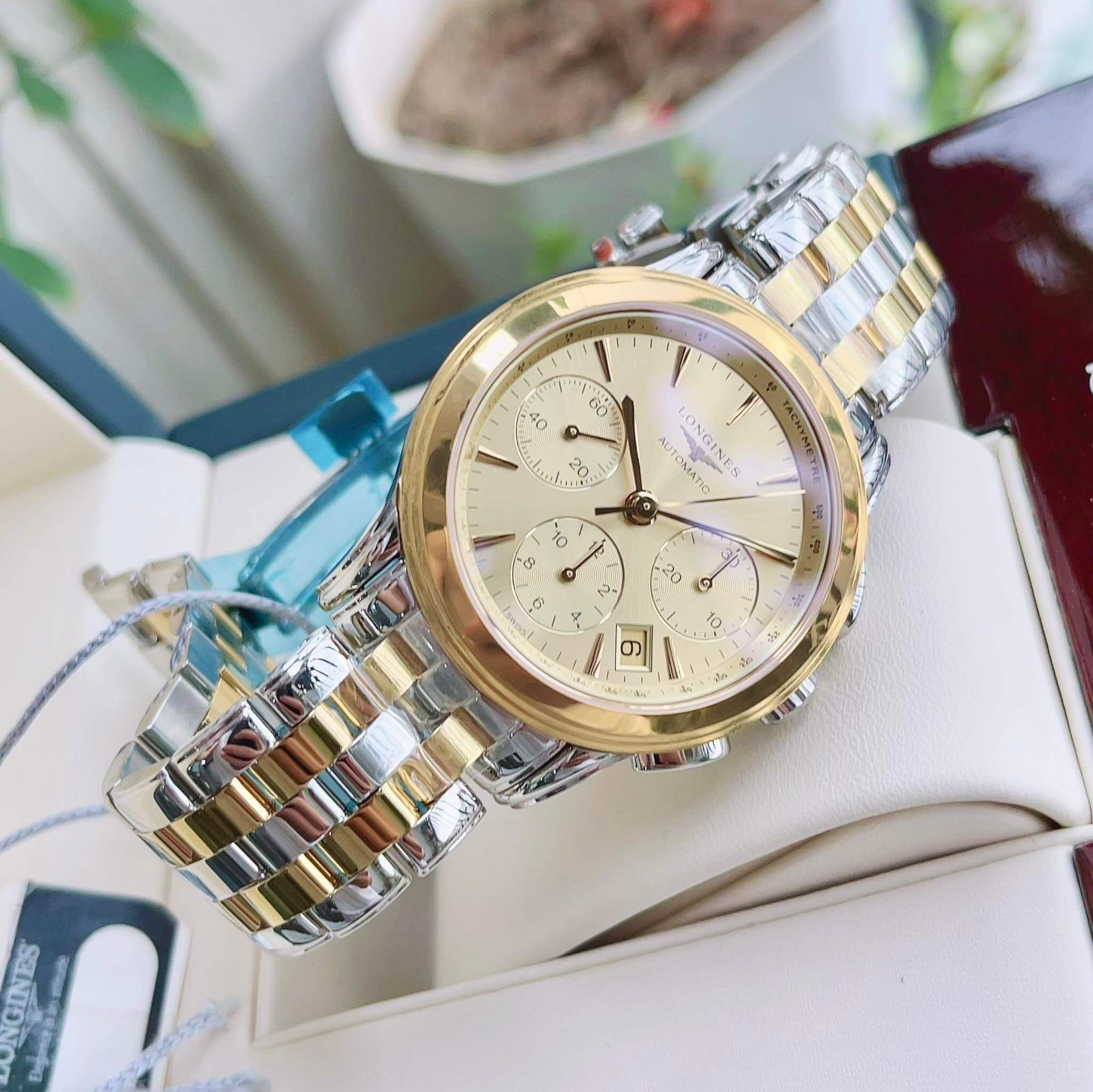 Longines Flagship Chronograph L4.803.3.32.7 ( L48033327 ) 39mm - Đồng – PhongWatch