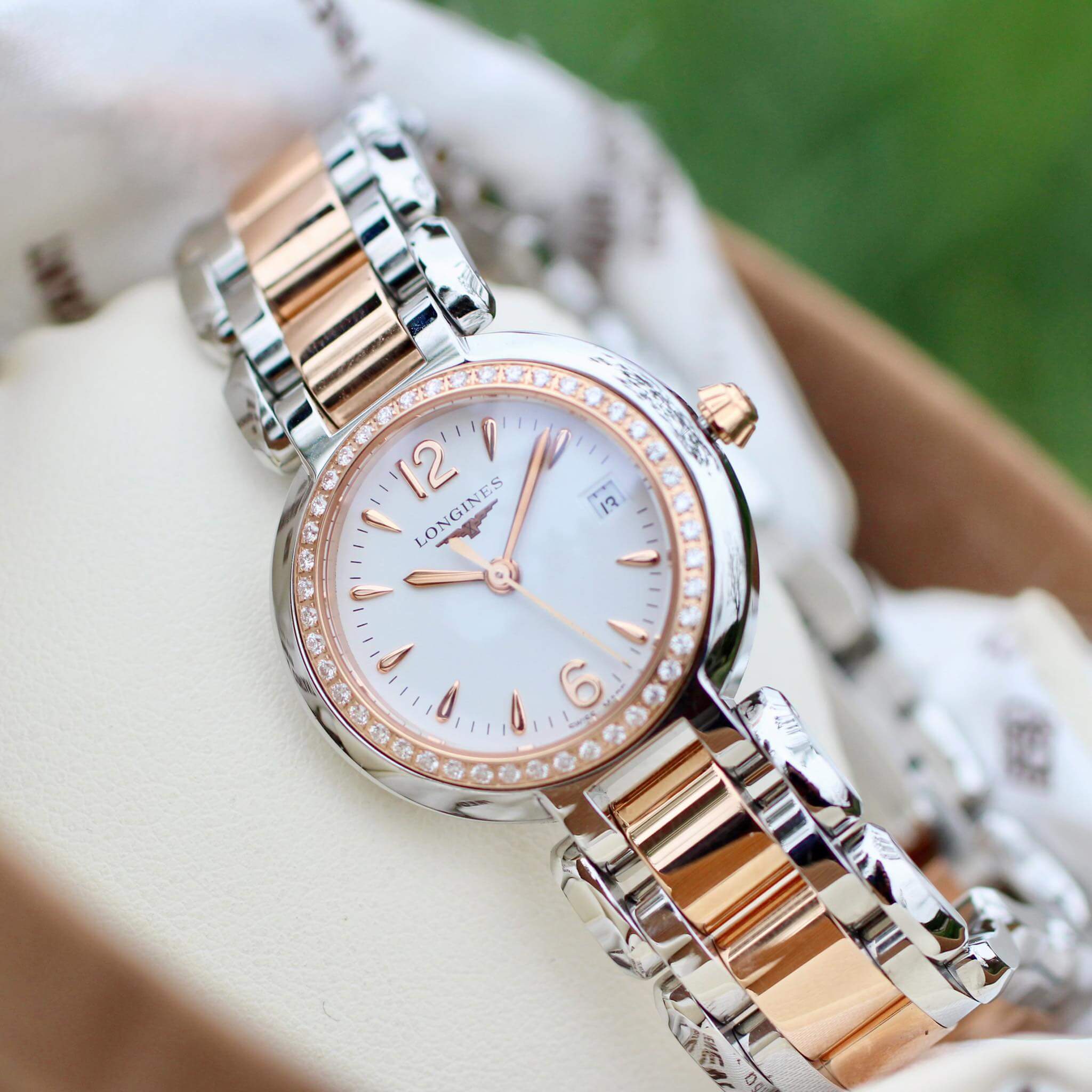 Longines PrimaLuna L8.110.5.19.6 Diamond 26.5mm ( L81105196 ) – PhongWatch