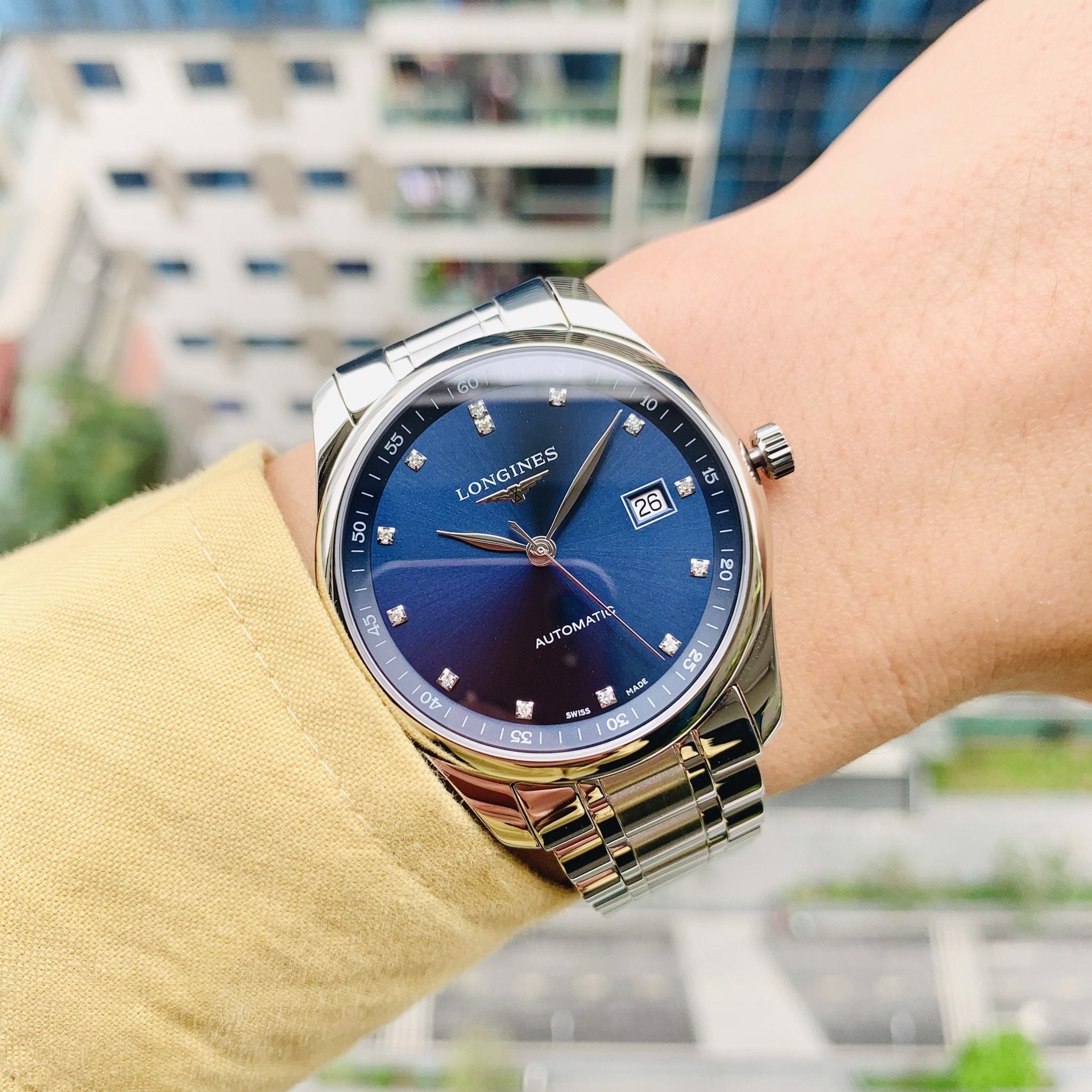 Longines Master Collection Diamond Blue - L2.793.4.97.6 - Đồng Hồ Nam ...