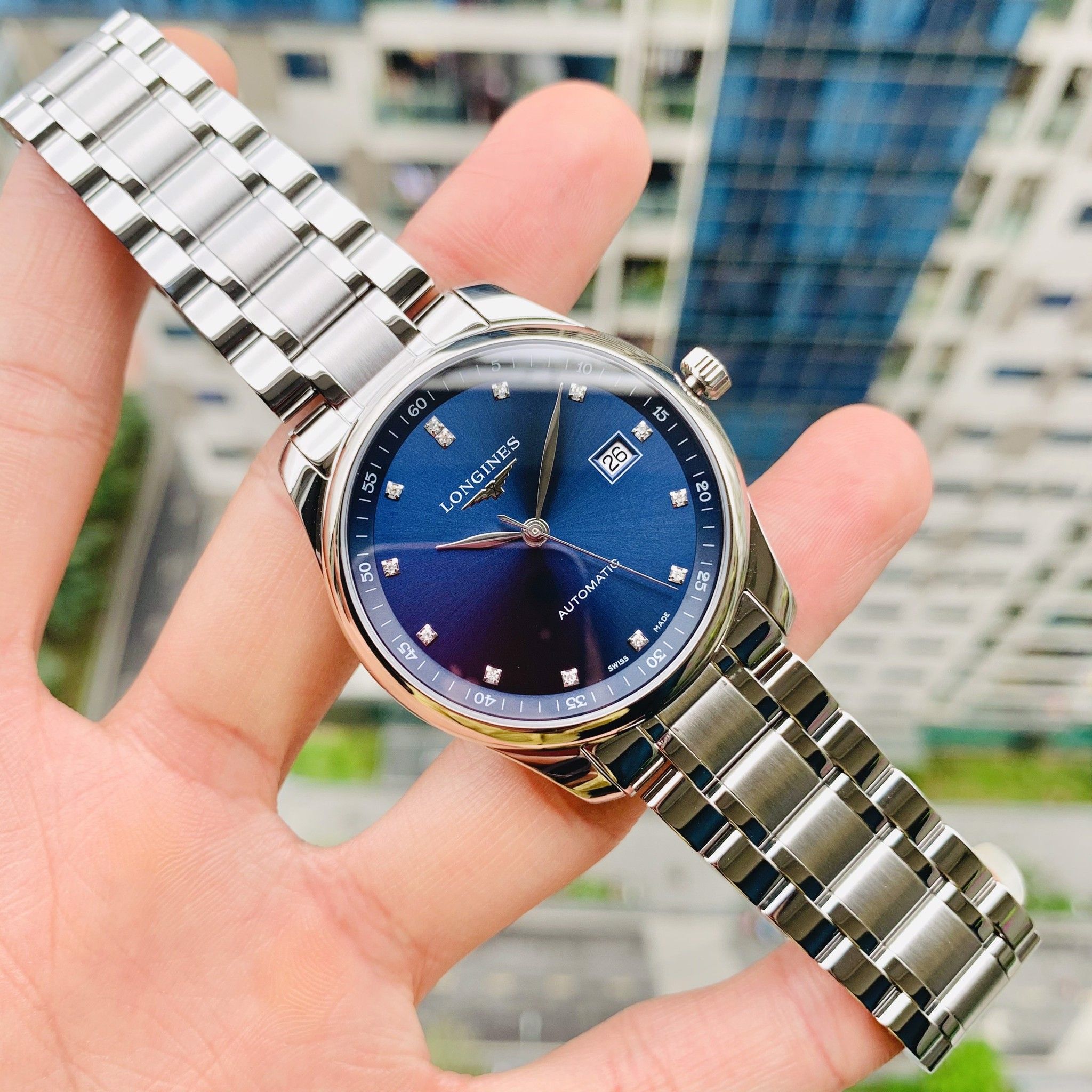 Longines Master Collection Diamond Blue - L2.793.4.97.6 - Đồng Hồ Nam ...