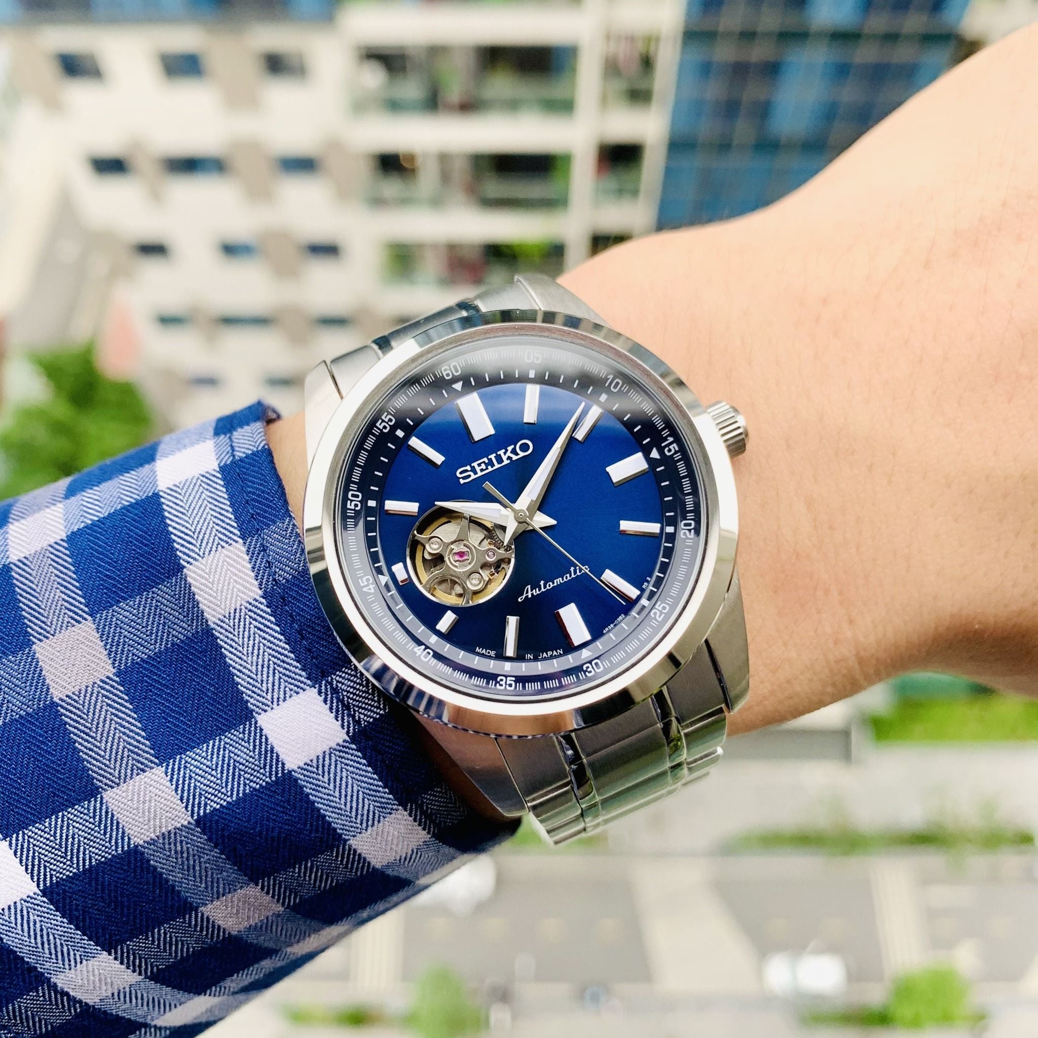 Seiko Open Heart Blue - SCVE051 – PhongWatch