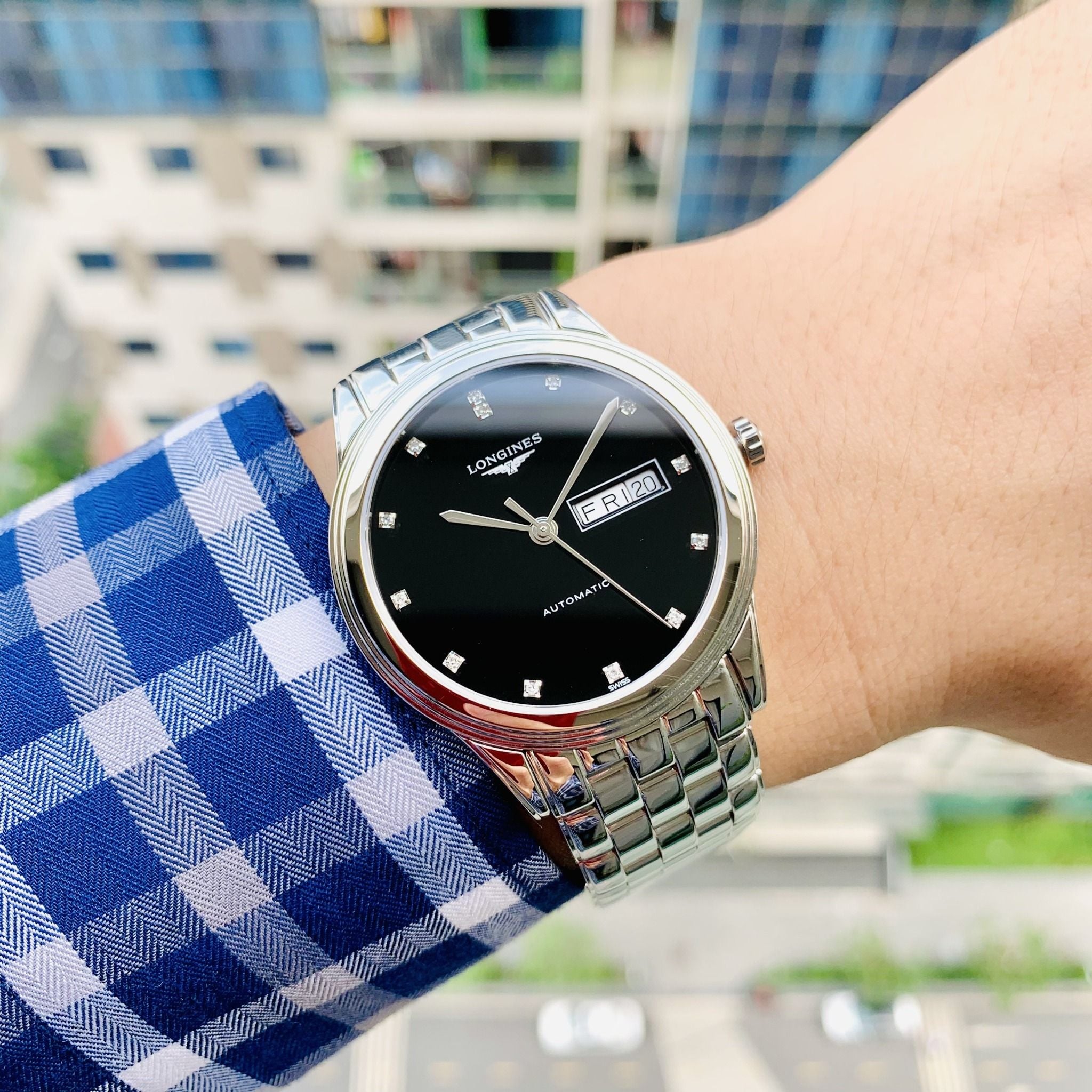 Longines Flagship Daydate Diamond Black L4.899.4.57.6 ( L48994576 ...
