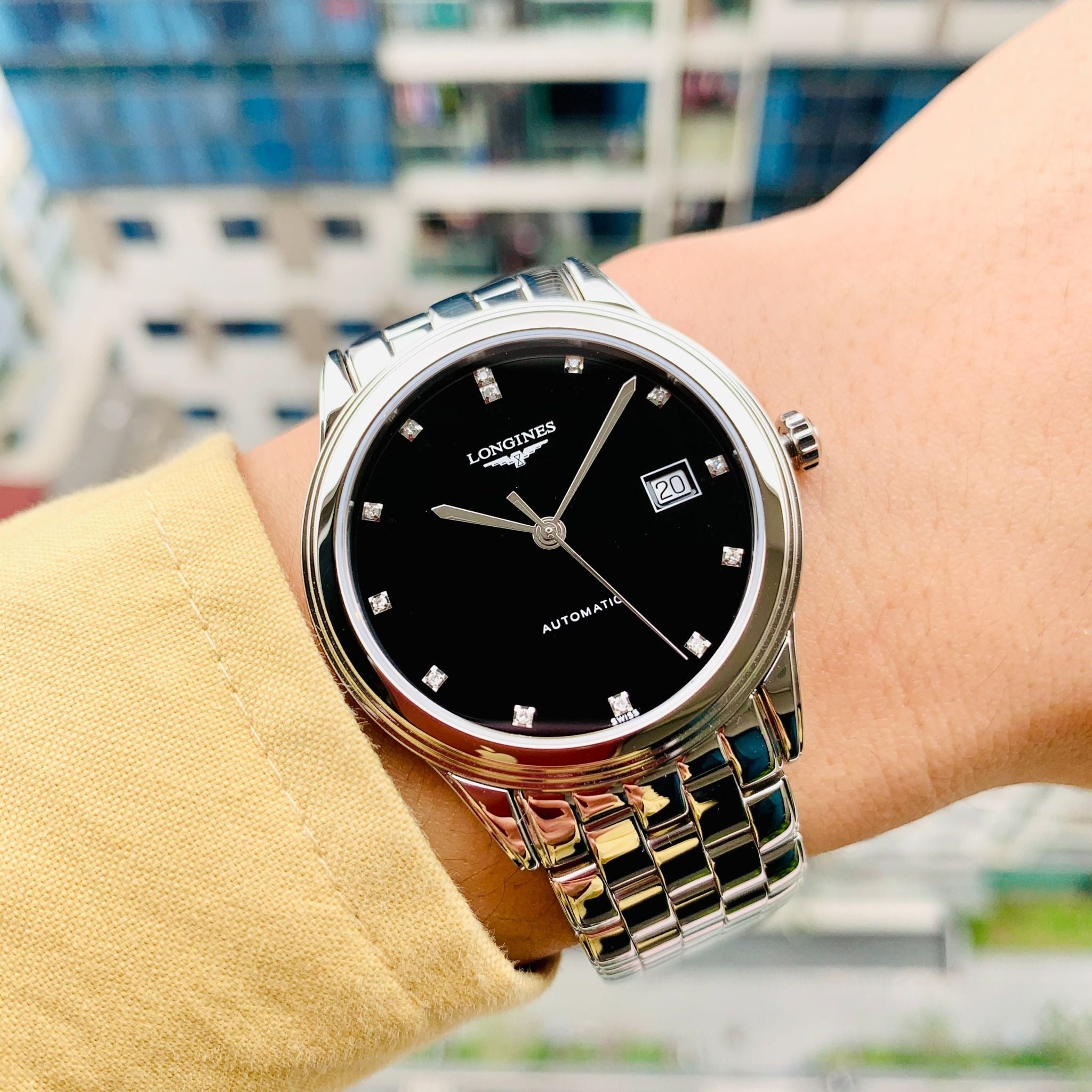 Longines Flagship Diamond Black L4.974.4.57.6 - Đồng Hồ Nam Chính Hãng ...