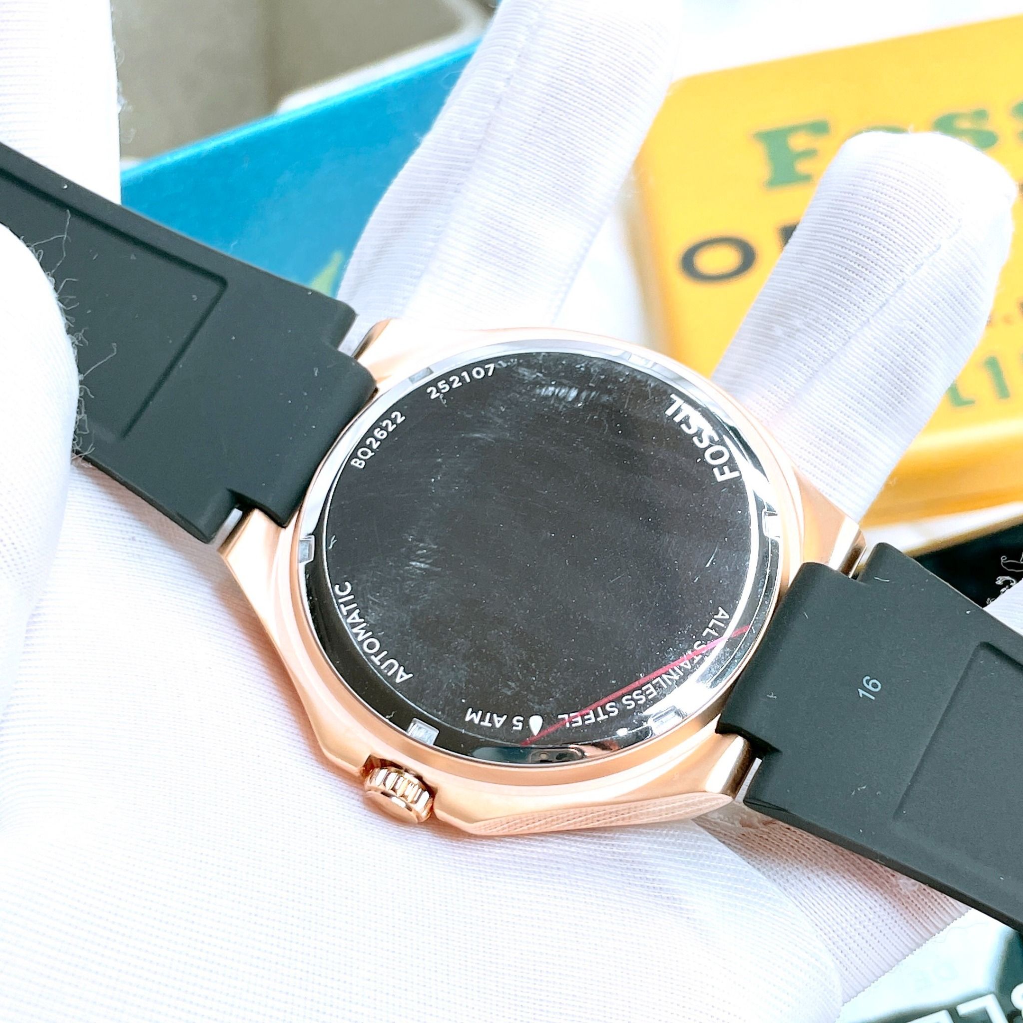 Fossil BQ2622 Evanston Automatic Blue Silicone Watch – PhongWatch
