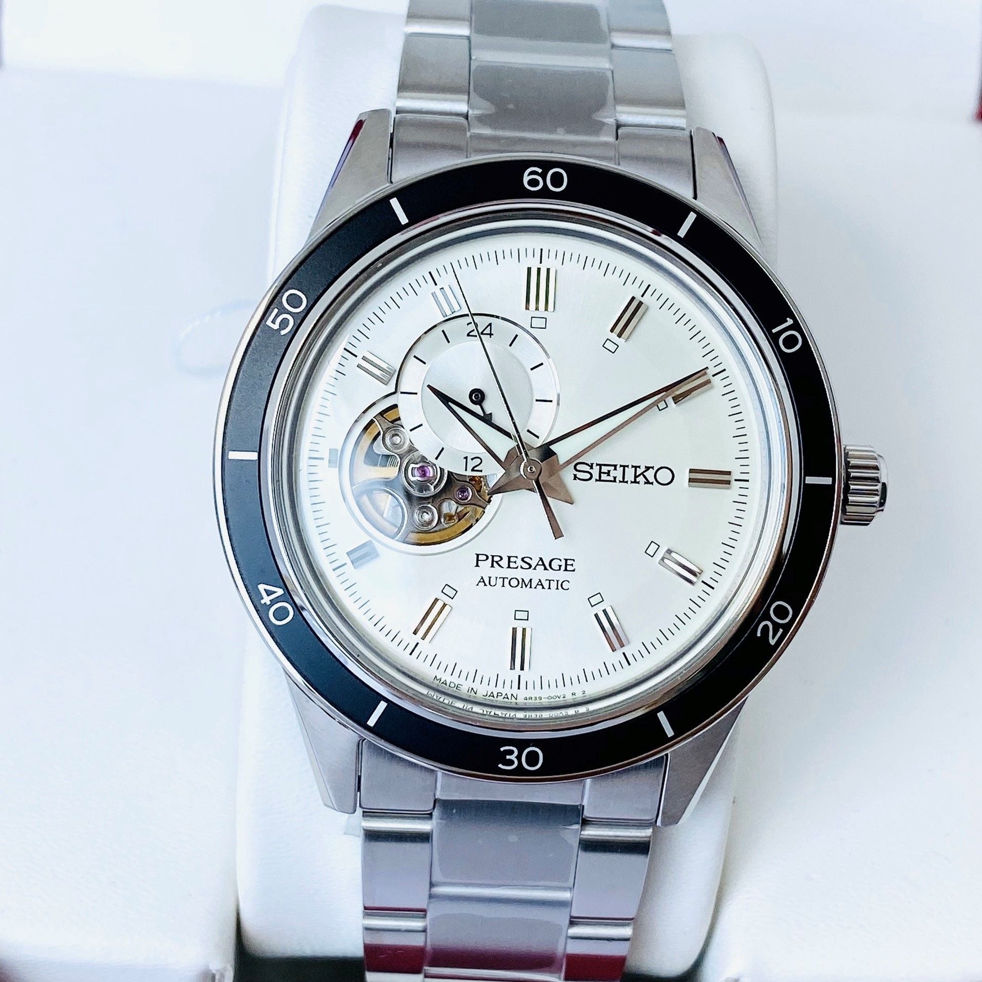 Seiko Presage SSA423J1 Style 60's Open Heart Cream Dial - Đồng Hồ Nam ...
