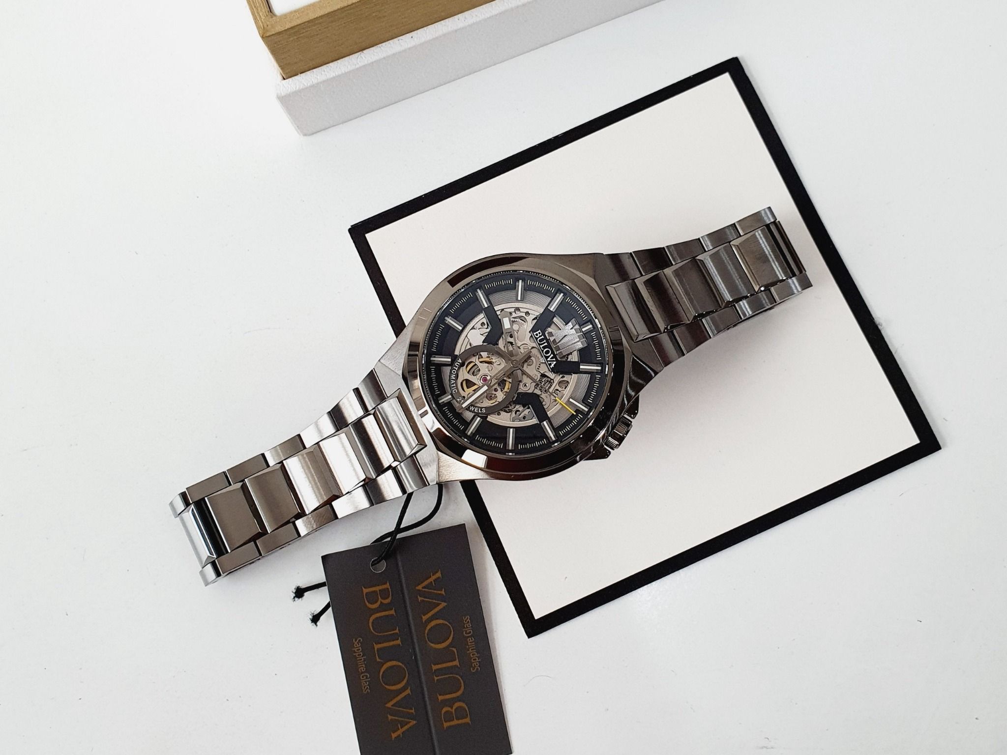 Bulova Automatic Gunmetal Skeleton 98A179 - Đồng Hồ Nam – PhongWatch