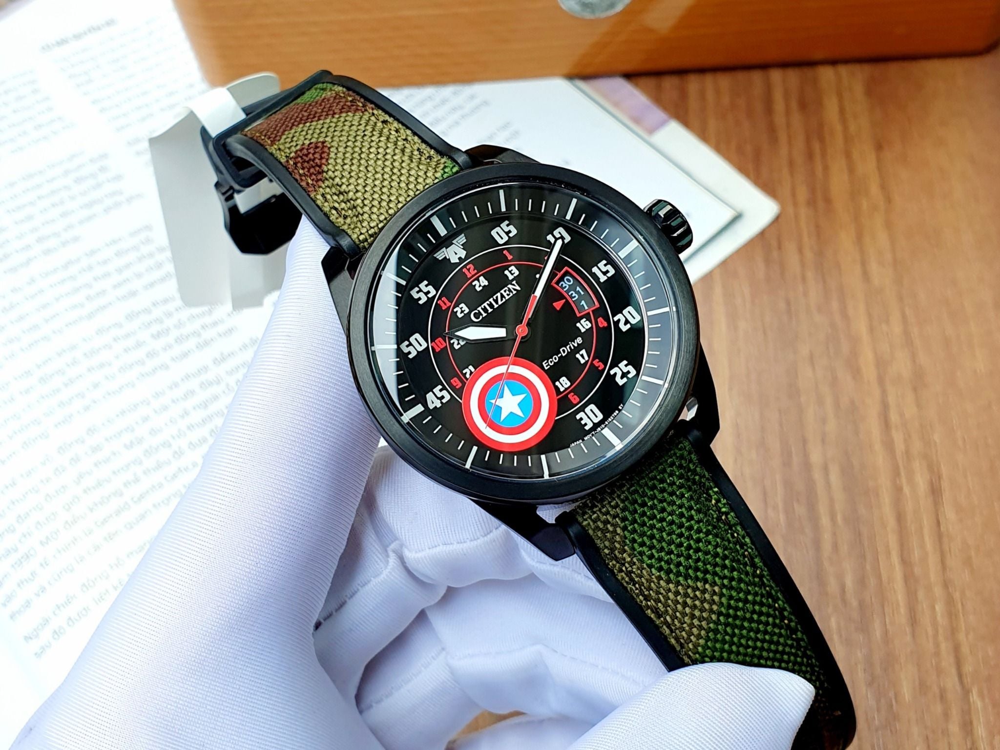 Citizen Eco-Drive AW1367-05W Marvel Captain America - Đồng Hồ Nam ...