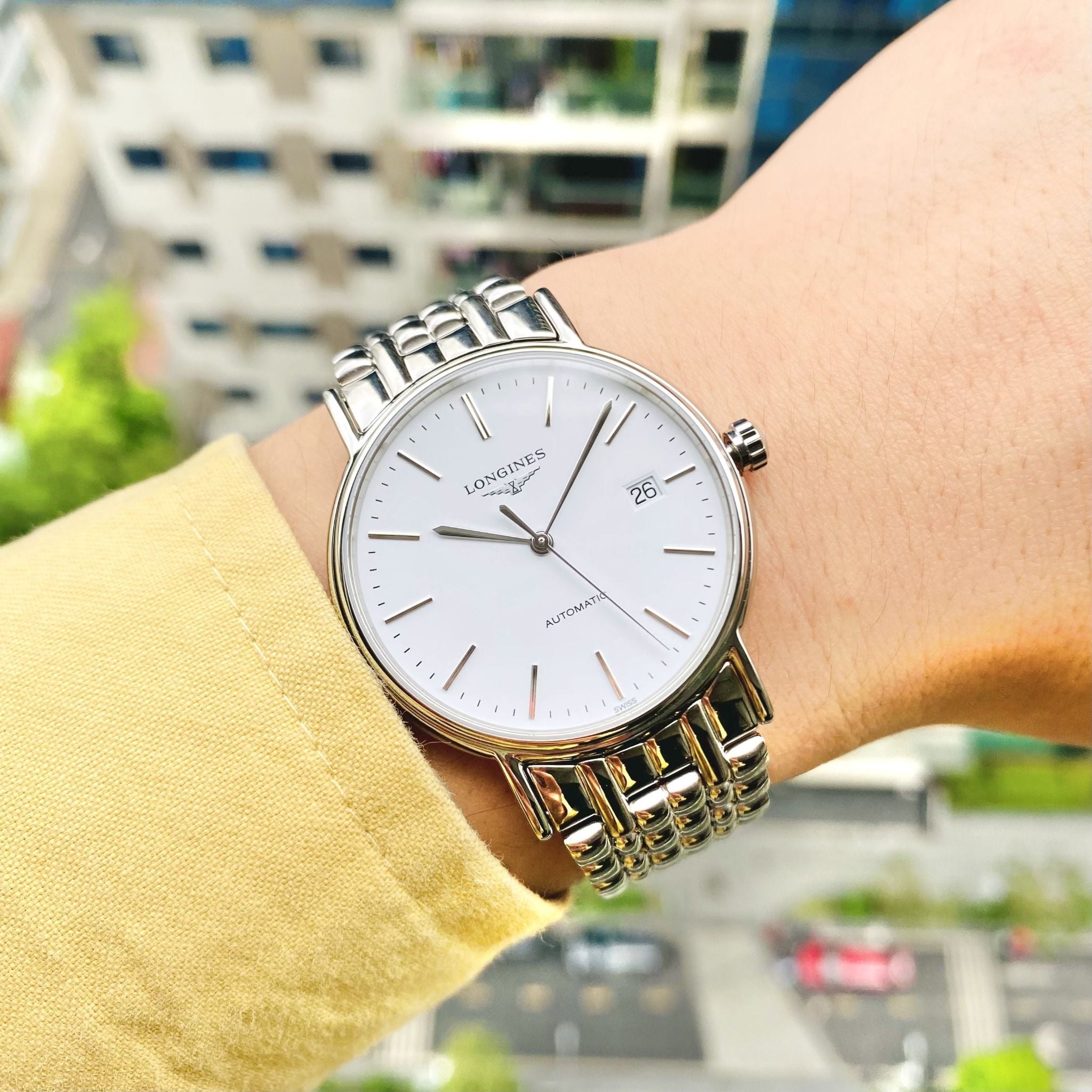 Longines Presence Automatic White - L4.921.4.12.6 ( L49214126 ...