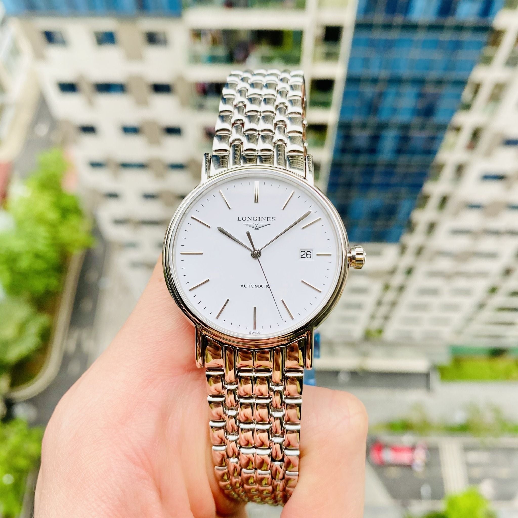 Longines Presence Automatic White - L4.921.4.12.6 ( L49214126 ...