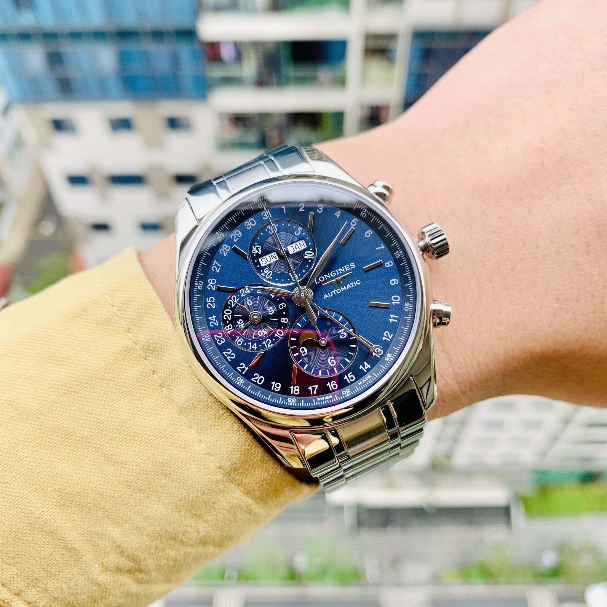 Longines Master Moonphase Chronograph Blue - L2.773.4.92.6 ( L27734926 ...