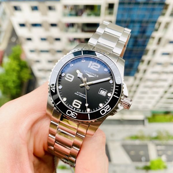 Longines Hydro Conquest Ceramic Black L3.782.4.56.6 ( L37824566 ) 43mm ...