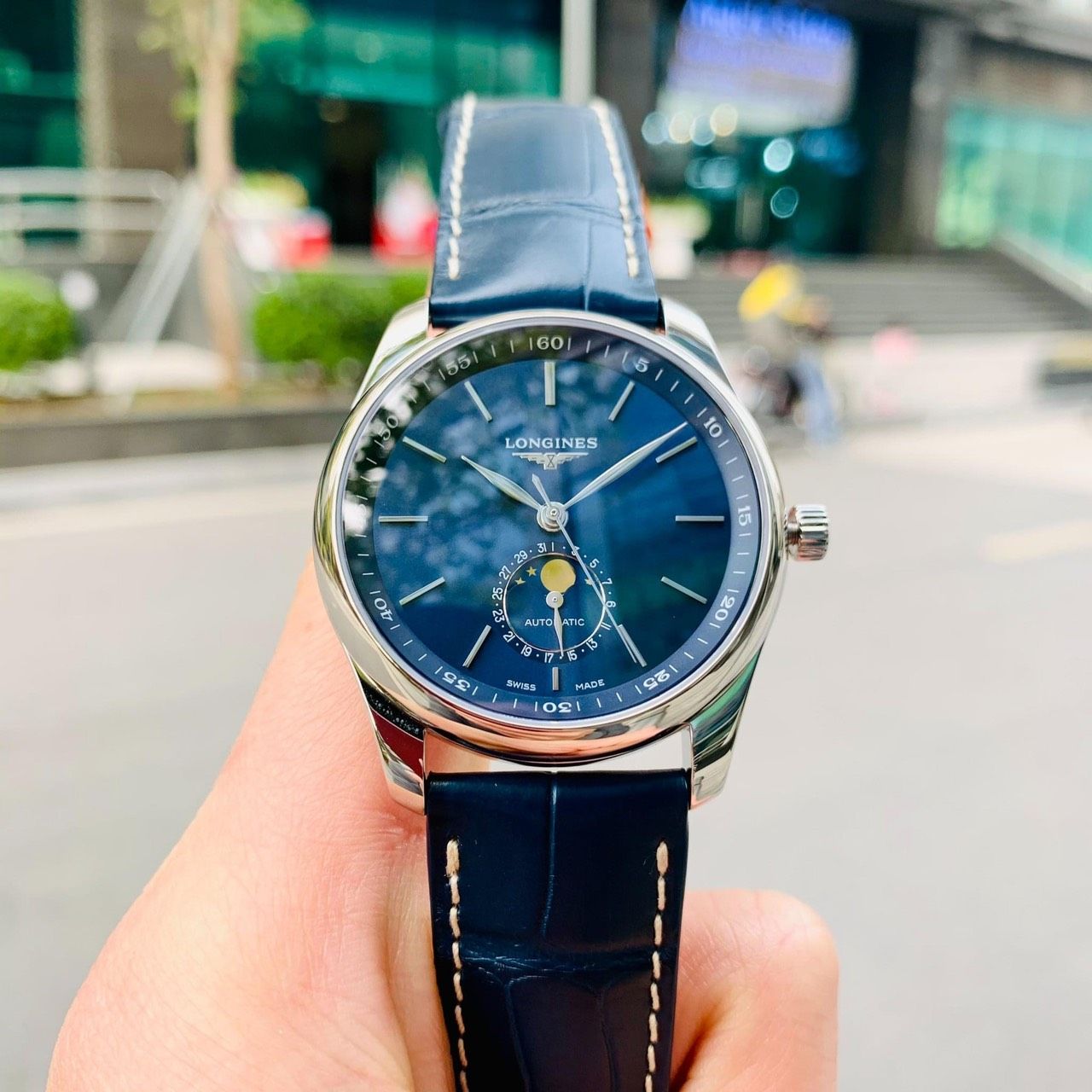 Longines Master Moonphase Blue - L2.919.4.92.0 ( L29194920 ) 42mm ...