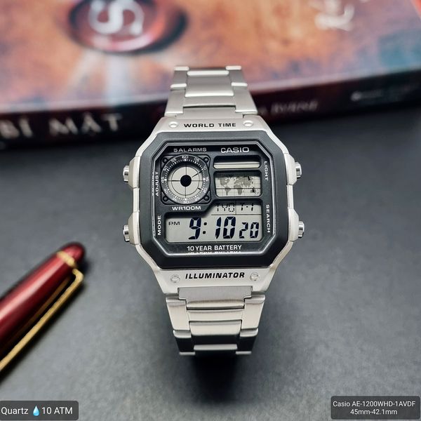 Casio AE-1200WHD-1AVDF World Time - Đồng Hồ Nam - Chính Hãng Giá Tốt – PhongWatch
