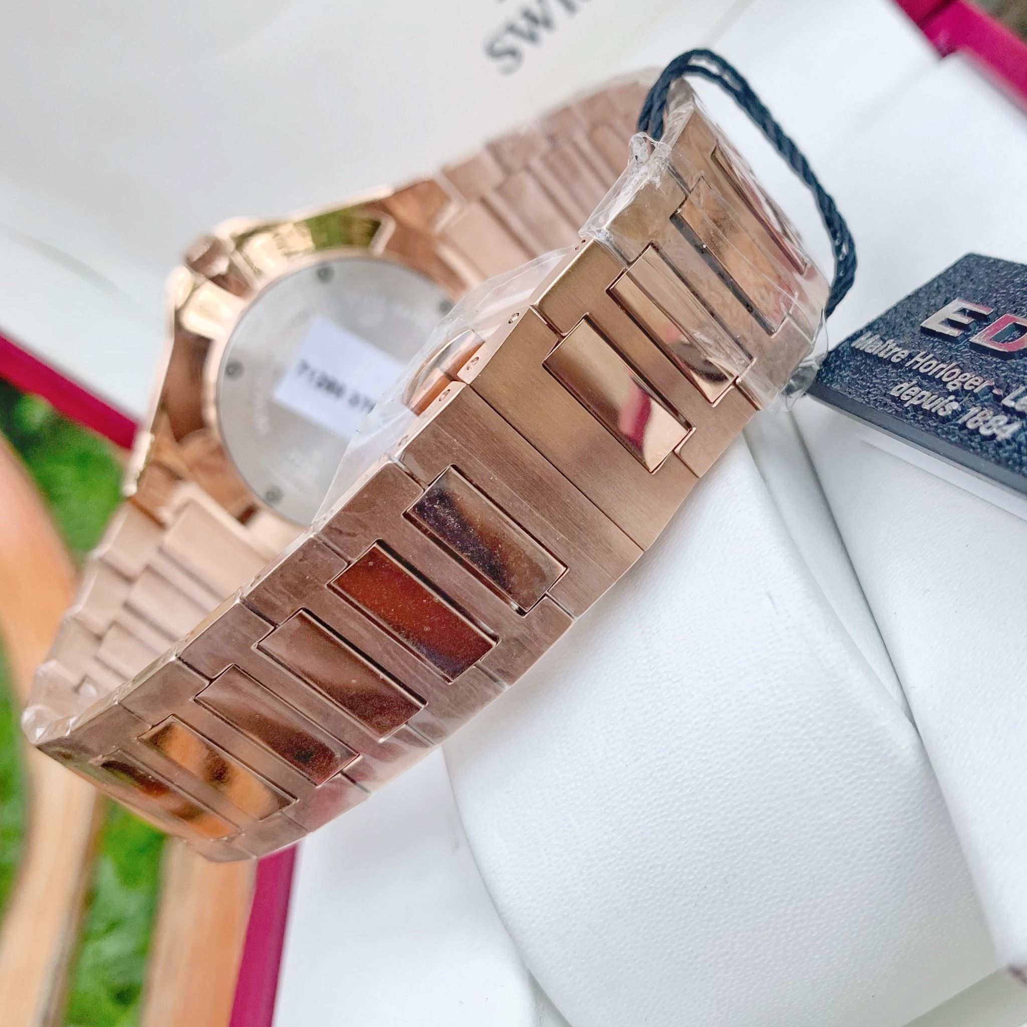 Edox Delfin Rose Gold Steel 71289-37RM-AIR ( 7128937RMAIR ) – PhongWatch