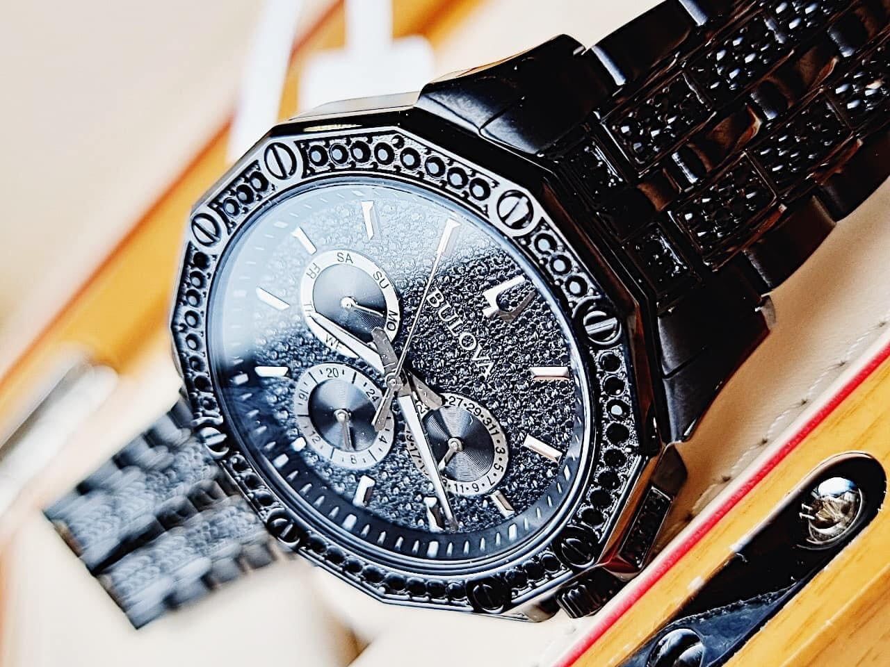 Bulova Quartz 98C134 Octava Crystal Black Watch - Đồng Hồ Nam – PhongWatch