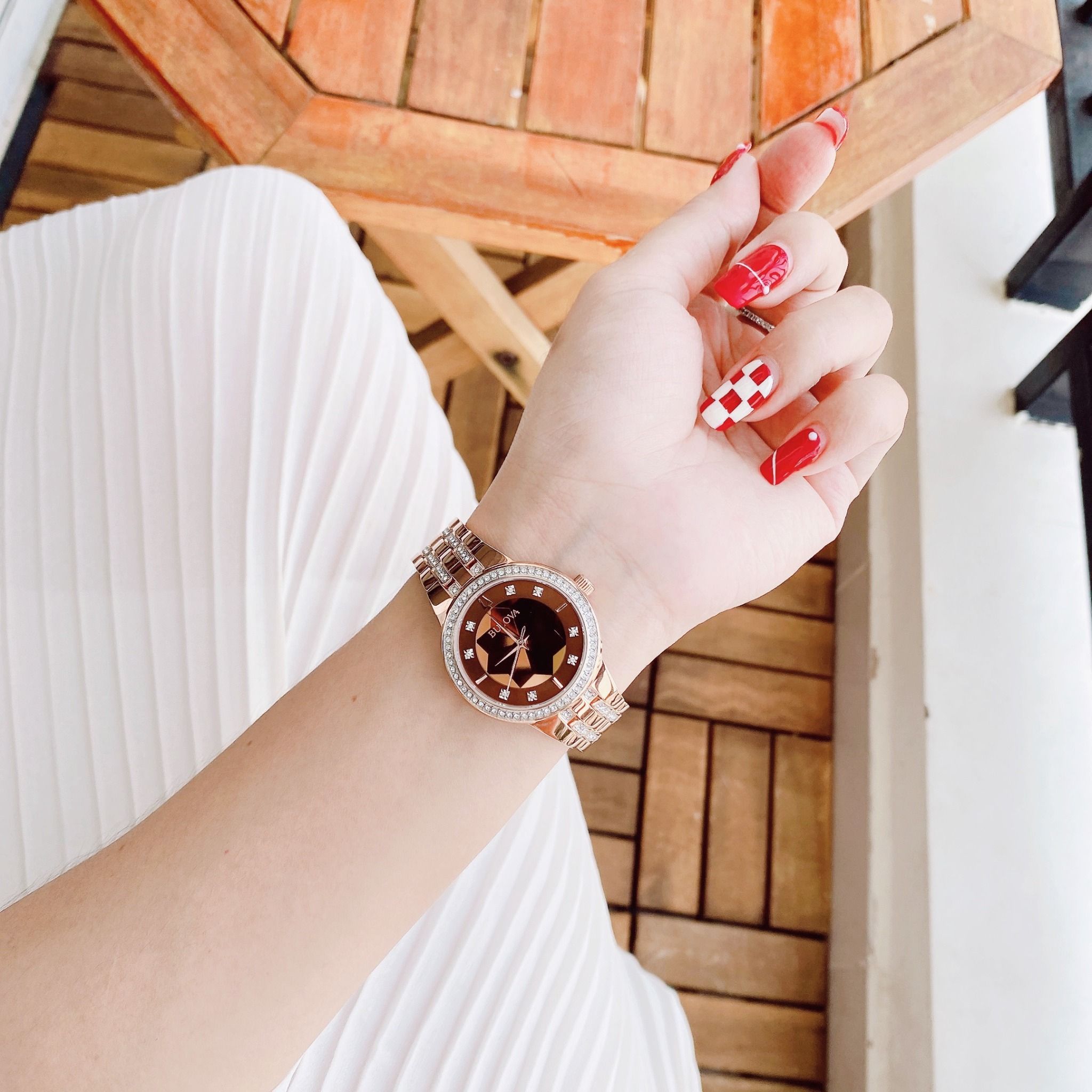 Bulova Quartz 98L266 Phantom Crystal Rose Gold Dial - Đồng Hồ Nữ - Chí ...