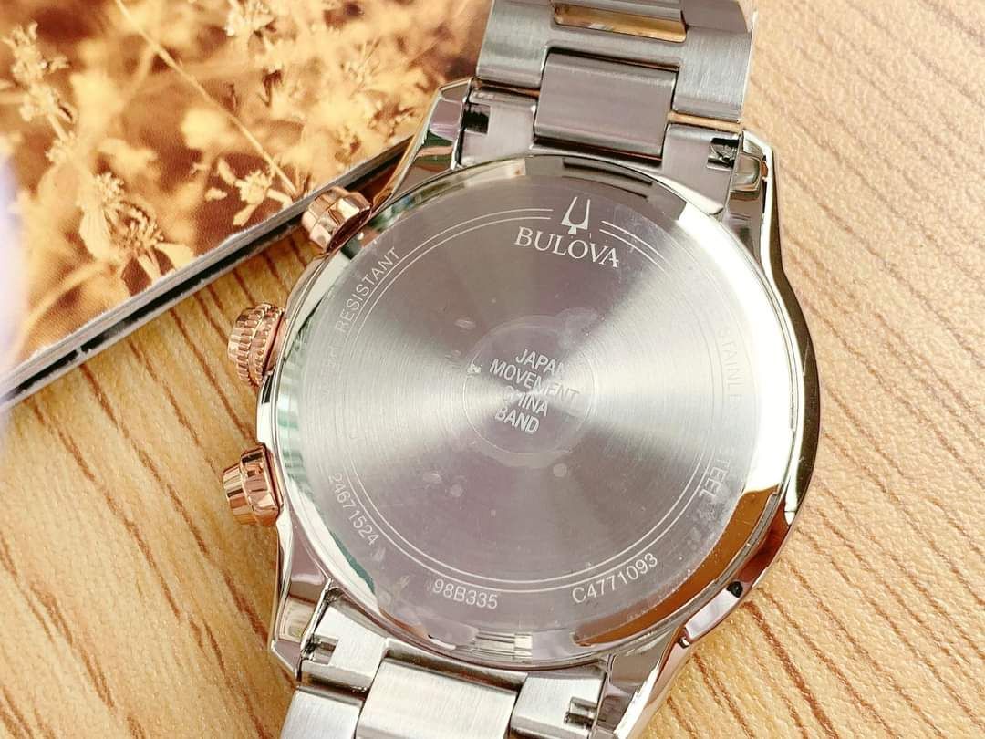 Bulova Quartz 98B335 Sutton Six-Hand Chronograph Gray Dial Watch ...