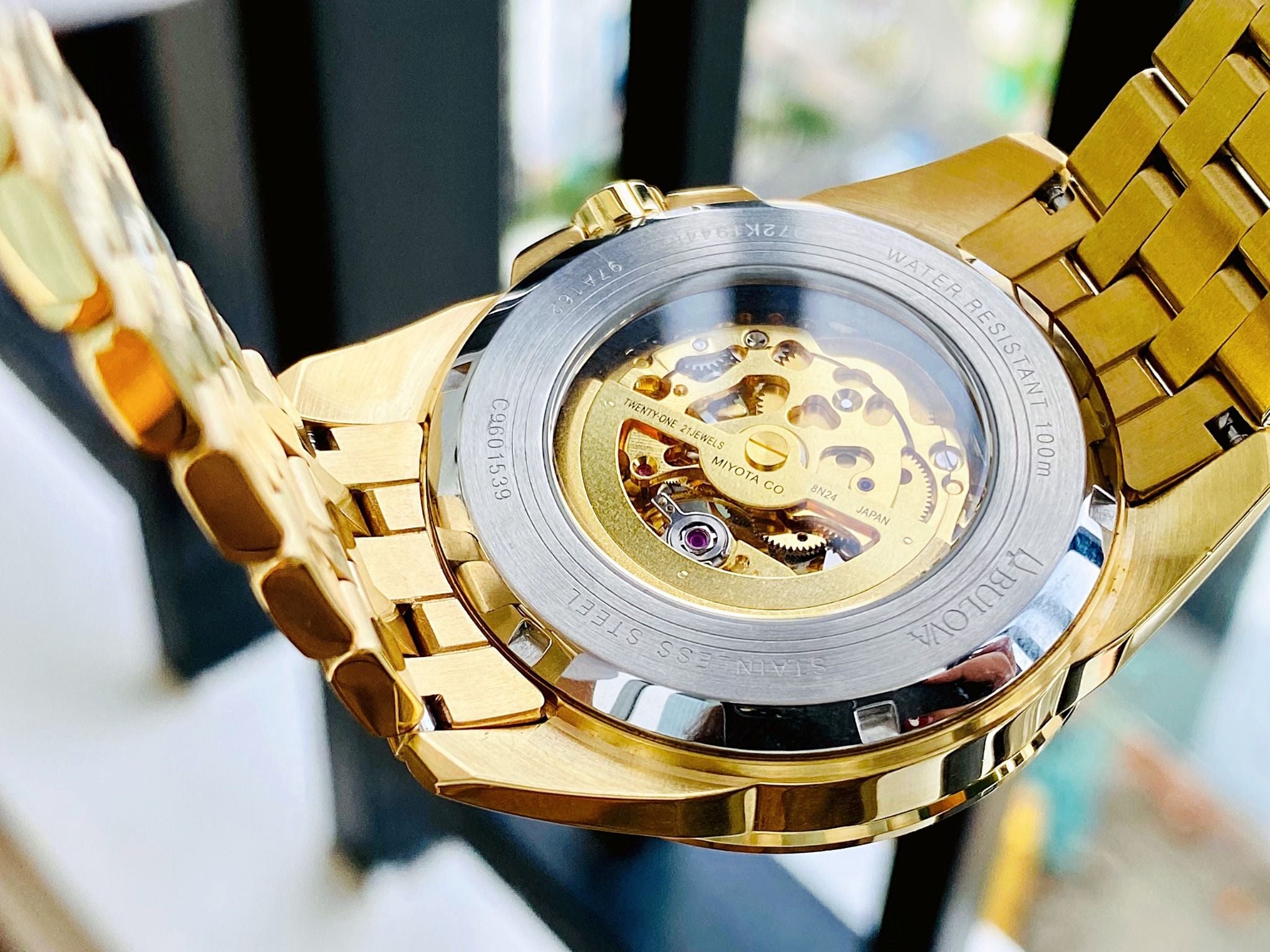 Bulova 97A162 Shutton Automatic Gold Skeleton - Đồng Hồ Nam – PhongWatch