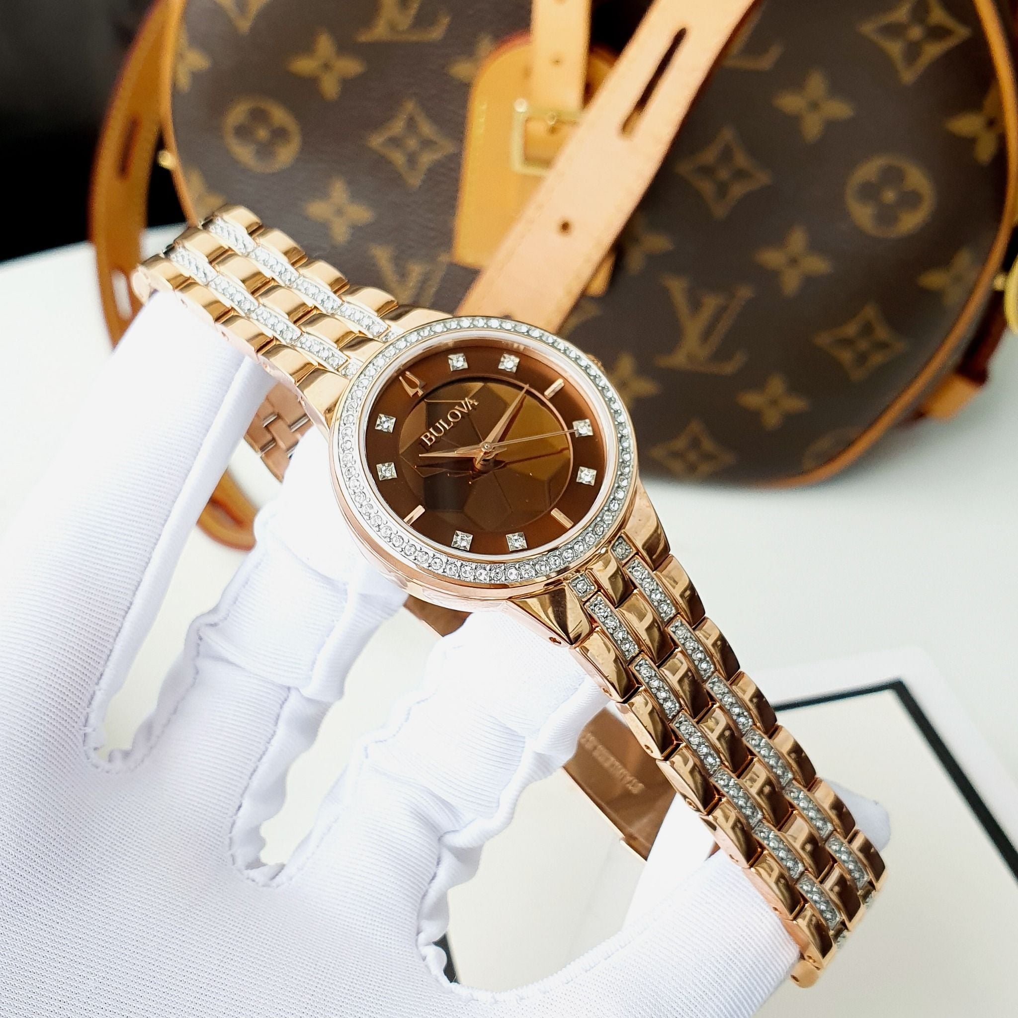 Bulova Quartz 98L266 Phantom Crystal Rose Gold Dial - Đồng Hồ Nữ - Chí ...