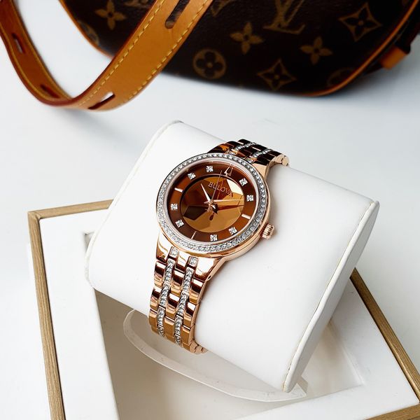 Bulova Quartz 98L266 Phantom Crystal Rose Gold Dial - Đồng Hồ Nữ - Chí ...