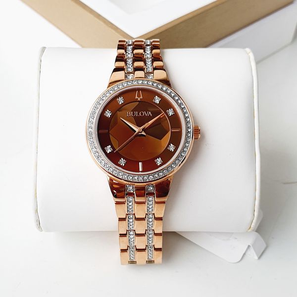 Bulova Quartz 98L266 Phantom Crystal Rose Gold Dial - Đồng Hồ Nữ - Chí ...