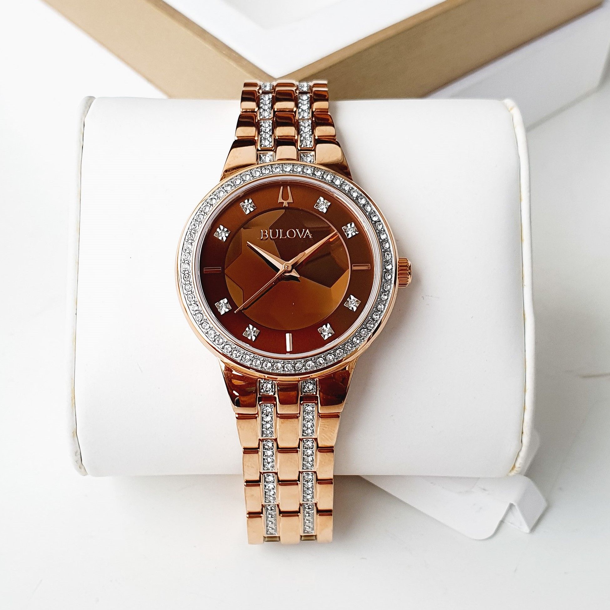 Bulova Quartz 98L266 Phantom Crystal Rose Gold Dial - Đồng Hồ Nữ - Chí ...