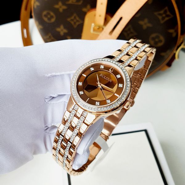 Bulova Quartz 98L266 Phantom Crystal Rose Gold Dial - Đồng Hồ Nữ - Chí ...