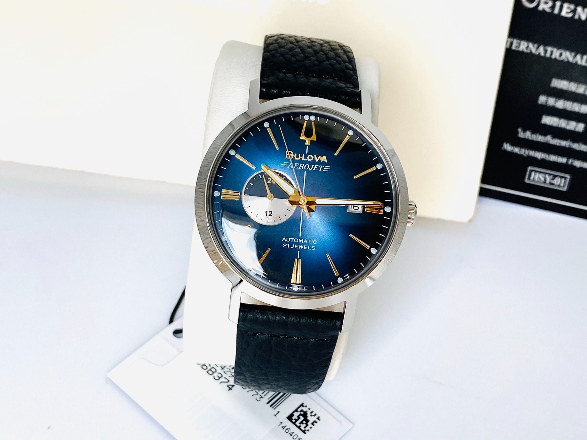 Bulova Aerojet Chronograph Automatic Blue Sunray Dial 96B374 – PhongWatch