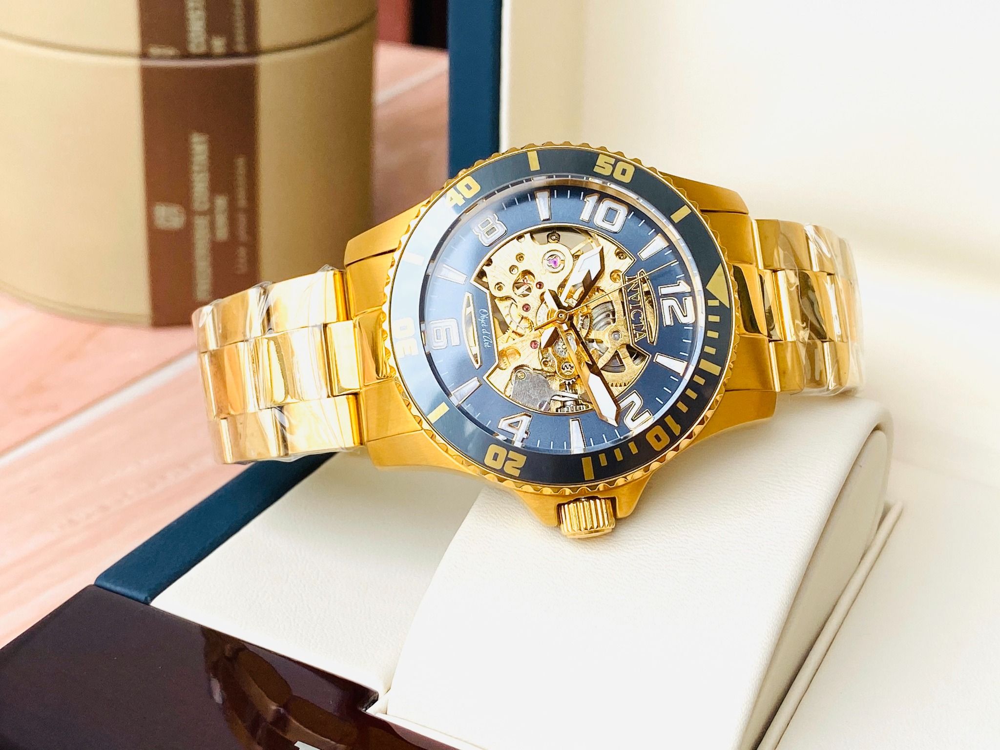 Invicta Objet D Art Automatic Gold Dial 22604 - Đồng Hồ Nam – PhongWatch