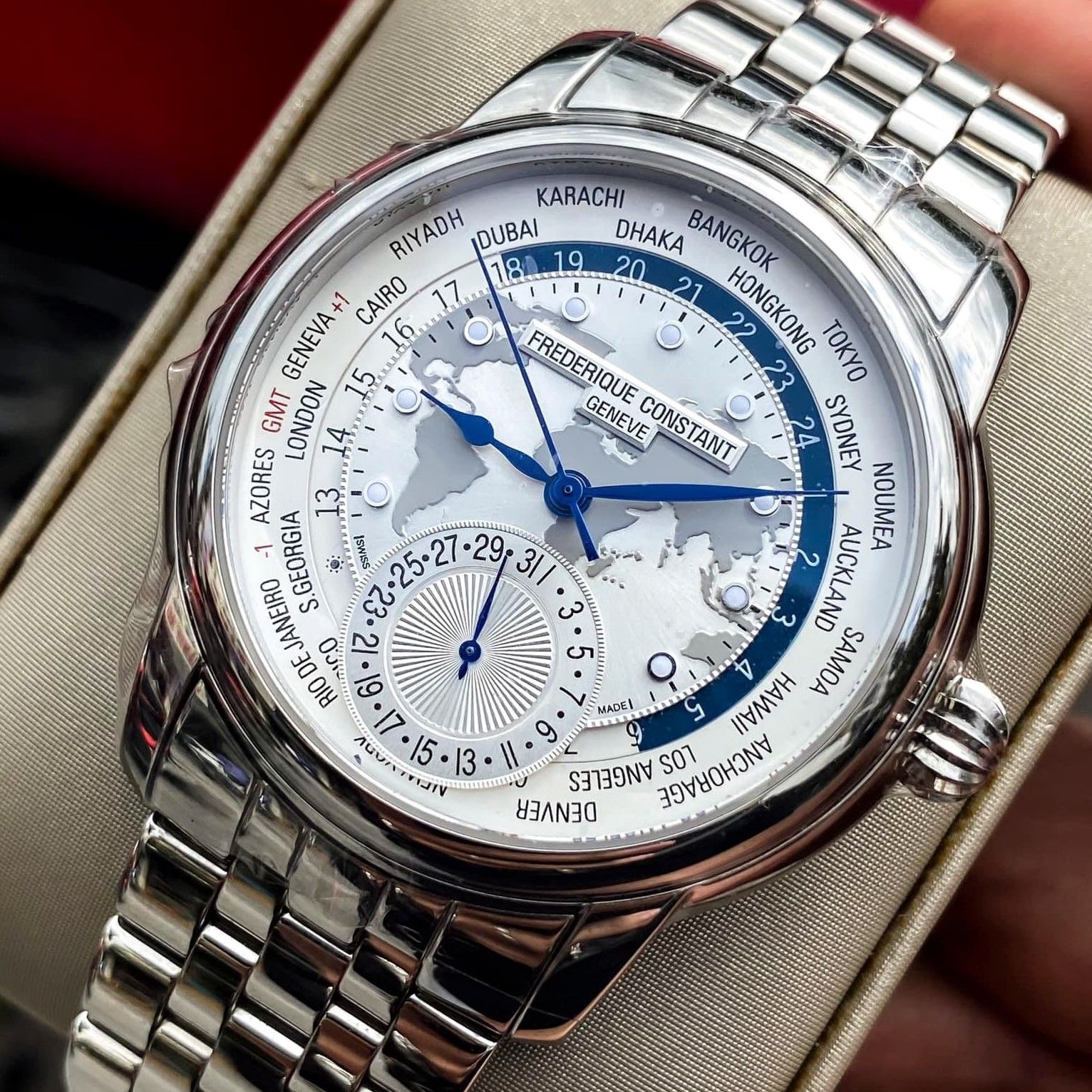 Frederique Constant Manufacture Worldtimer FC-718WM4H6B- Chính Hãng ...