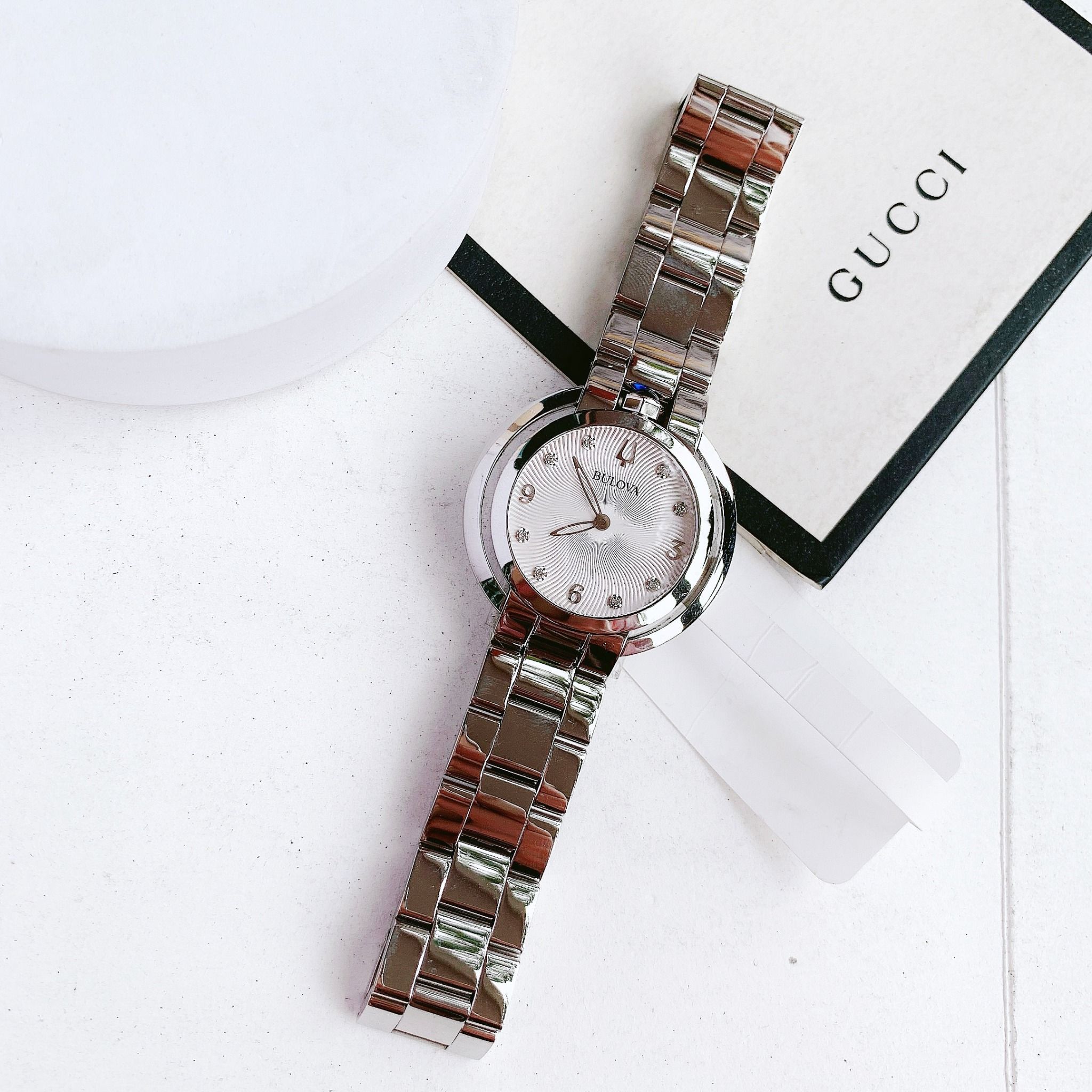 Bulova Quartz 96P184 Rubaiyat Diamond-Accent Watch 35mm - Đồng Hồ Nữ ...