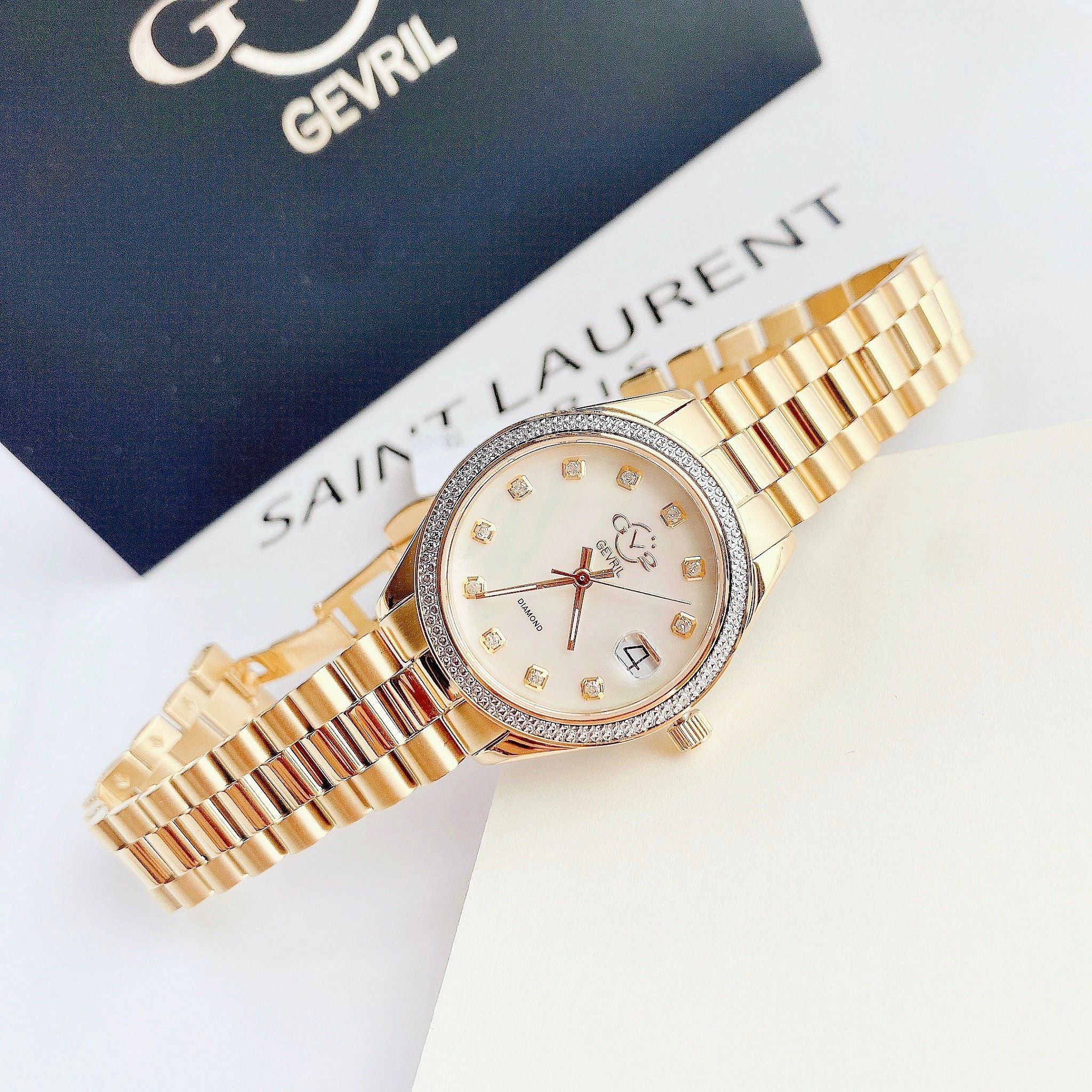 Gv2 By Gevril 12422B Women's Turin Swiss Diamond Watch - Đồng Hồ Nữ ...