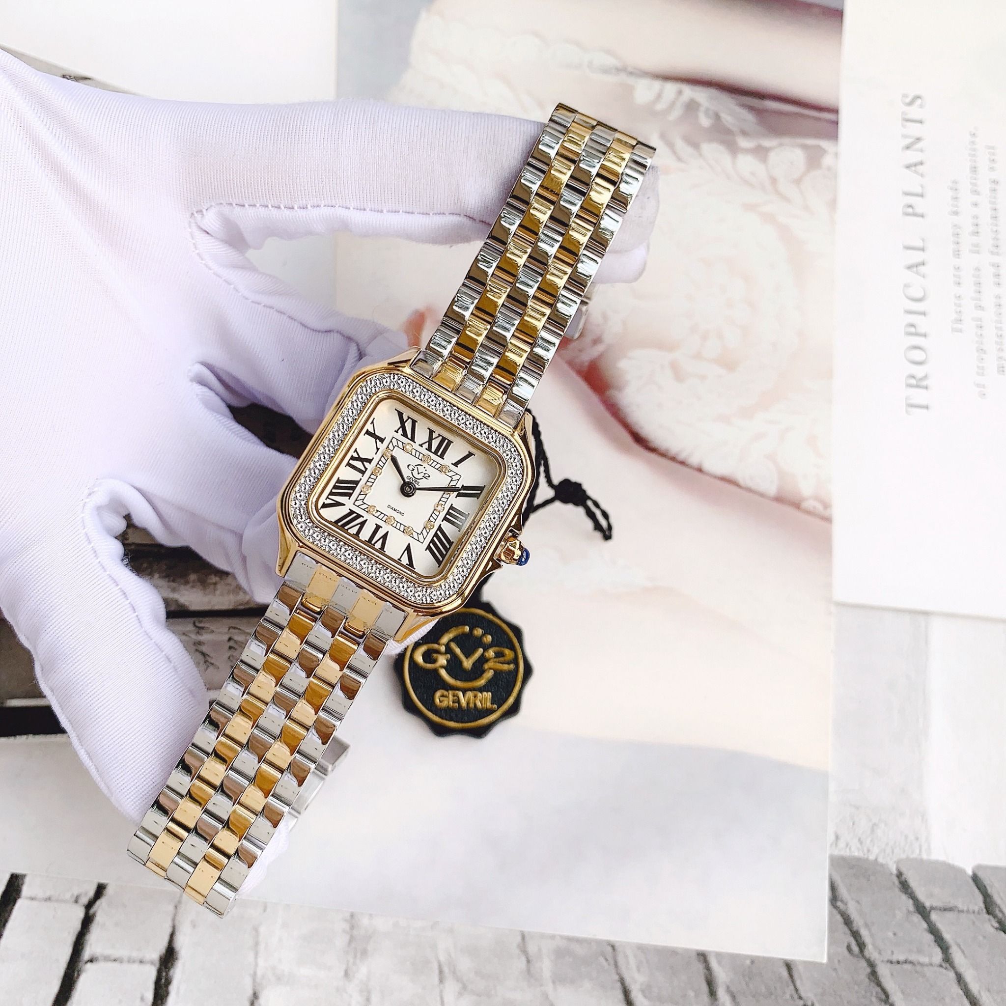 GV2 By GEVRIL 12113B Women's Milan Diamond Swiss Quartz Watch - Nữ ...