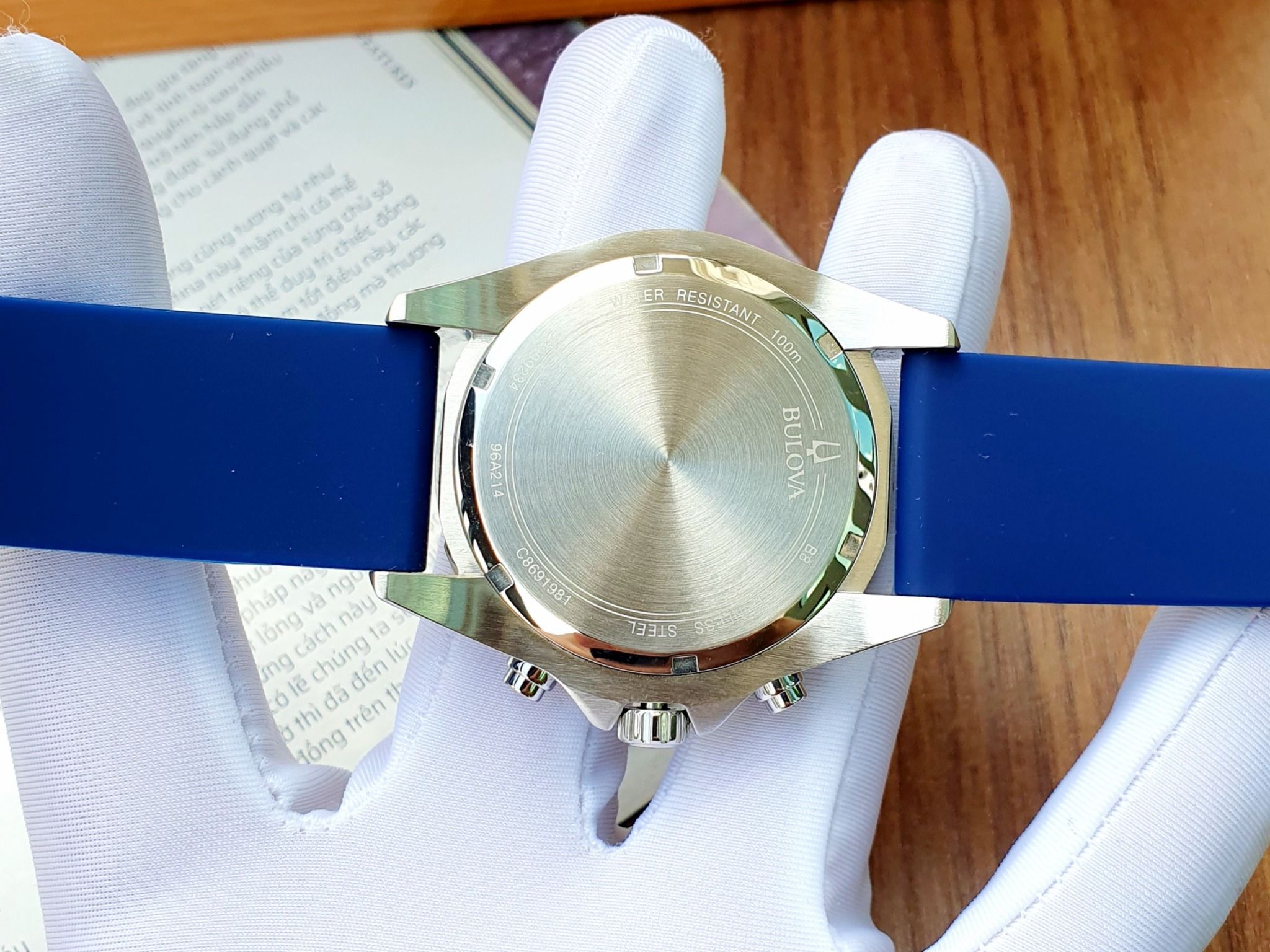 Bulova 96A214 Chronograph Blue Dial Watch 43mm - Đồng Hồ Nam – PhongWatch