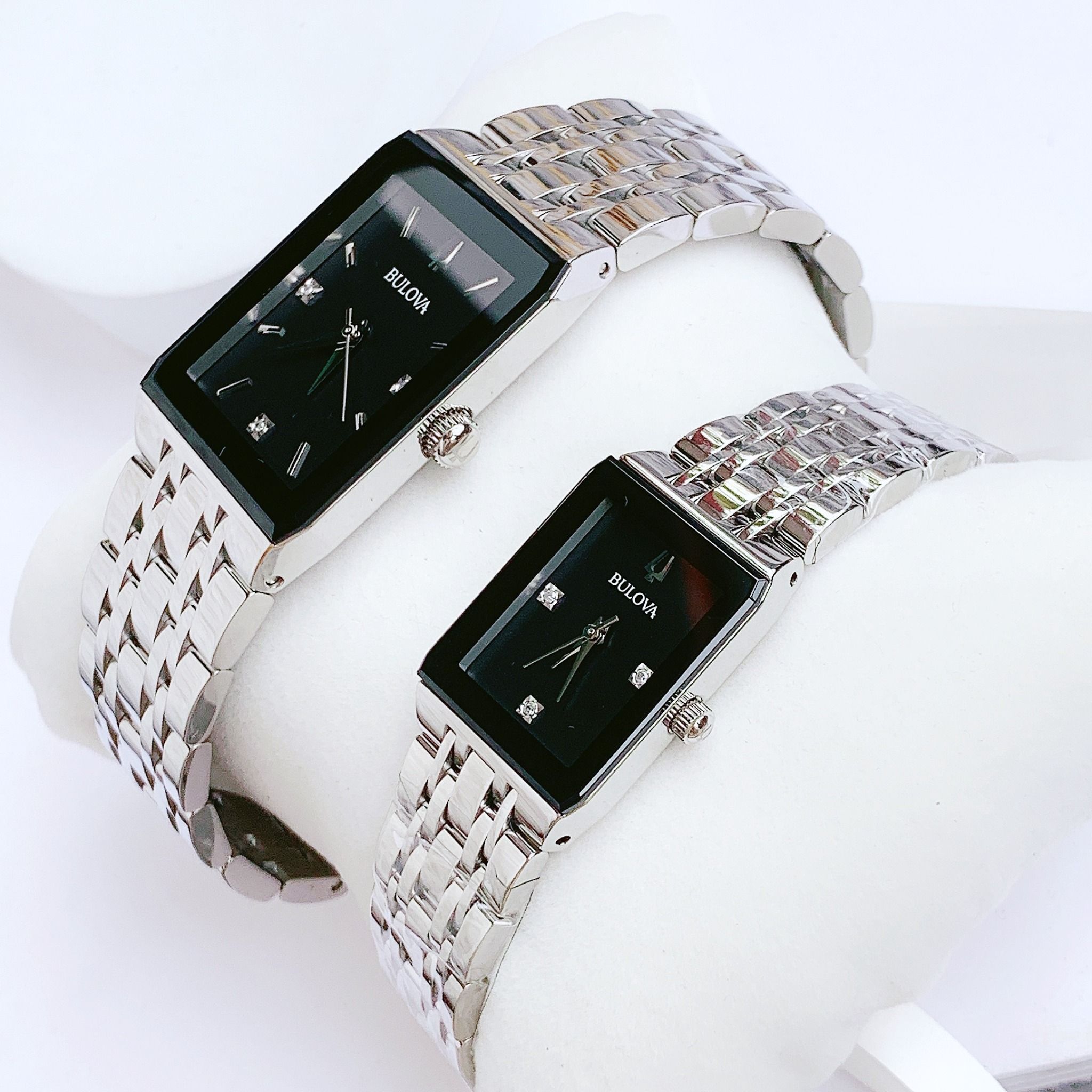 Đồng hồ Cặp Bulova Quadra Diamond Black Dial 96P202 và 96D145 – PhongWatch