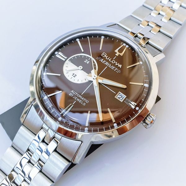 Bulova Automatic 96B375 Aerojet Chronograph Brown 41mm - Đồng Hồ Nam ...