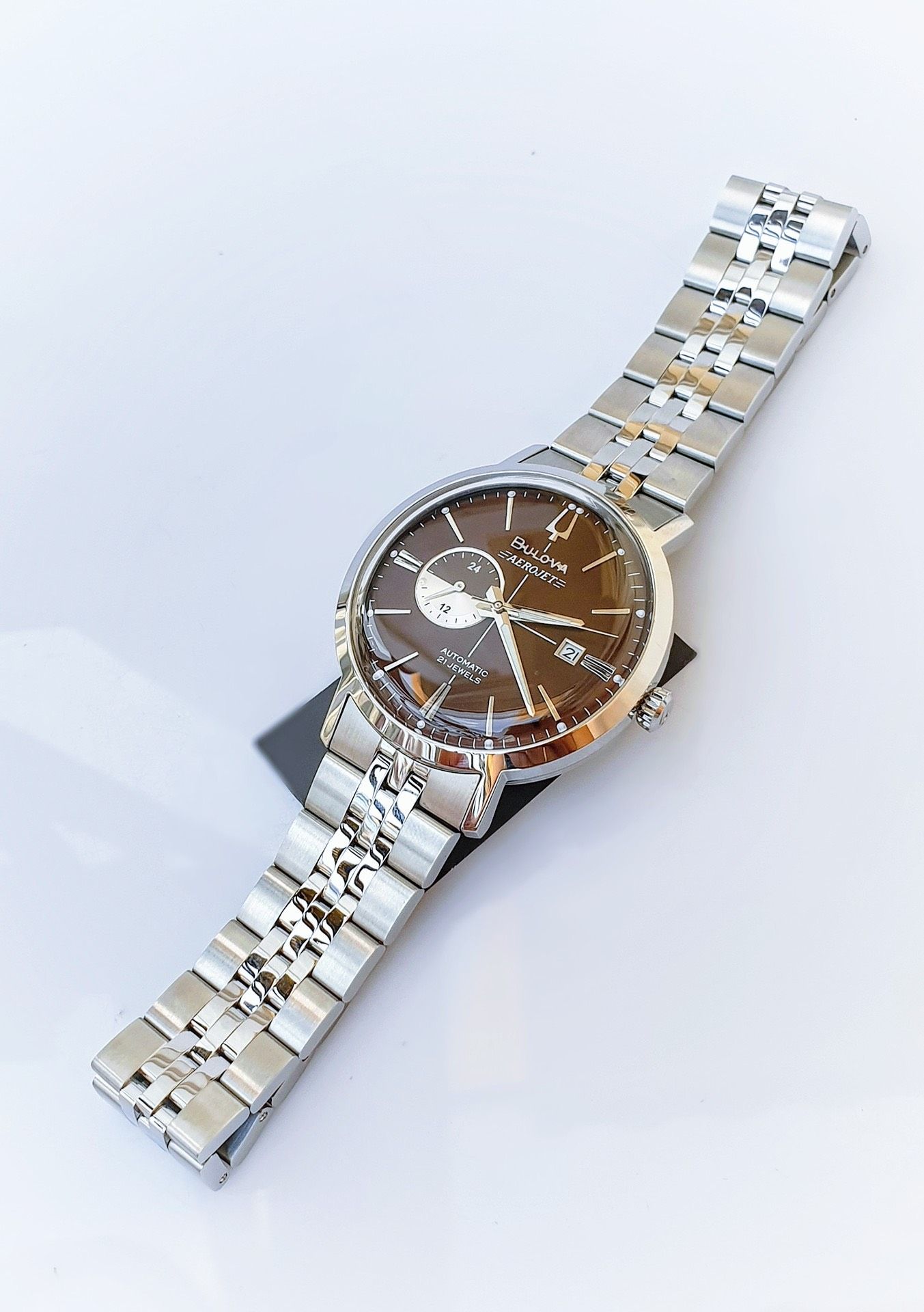 Bulova Automatic 96B375 Aerojet Chronograph Brown 41mm - Đồng Hồ Nam ...