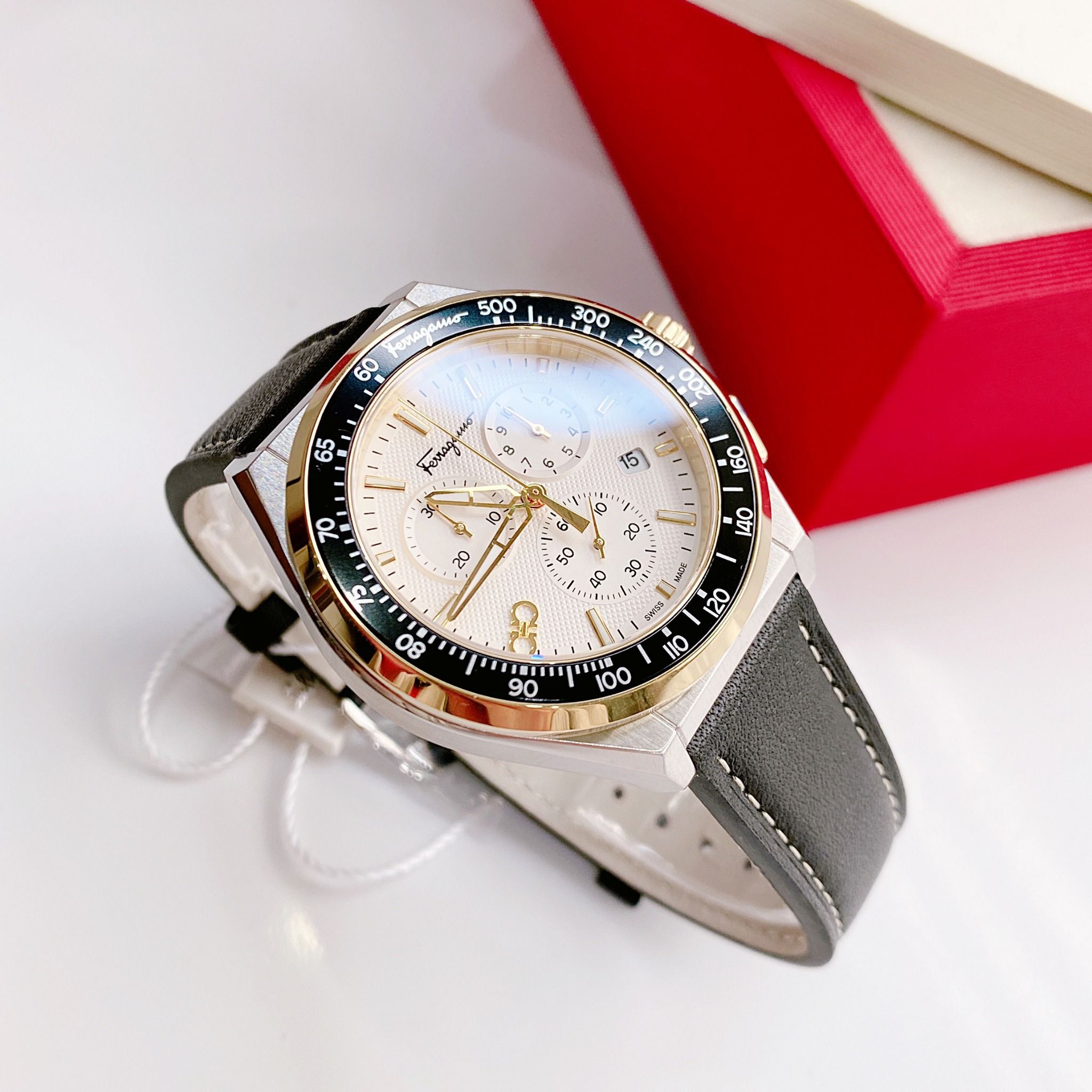 Salvatore Ferragamo 43 mm Chronograph 1898 Sport Watch SFUI00321 - Nam ...