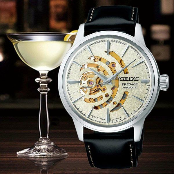 Seiko Automatic SSA455J1 Presage Cocktail Skeleton Time Star Bar Limit ...