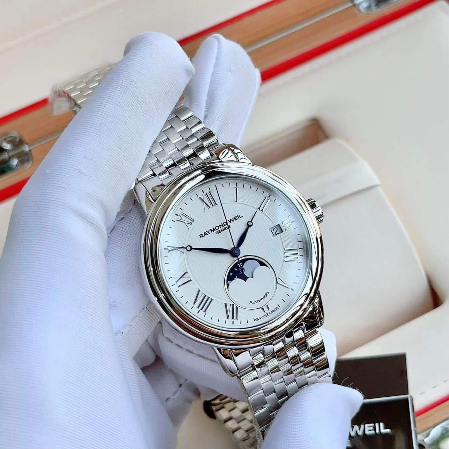 Raymond Weil Maestro Moonphase - 2879-ST-00308 ( 2879ST00308 ) - Đồng ...