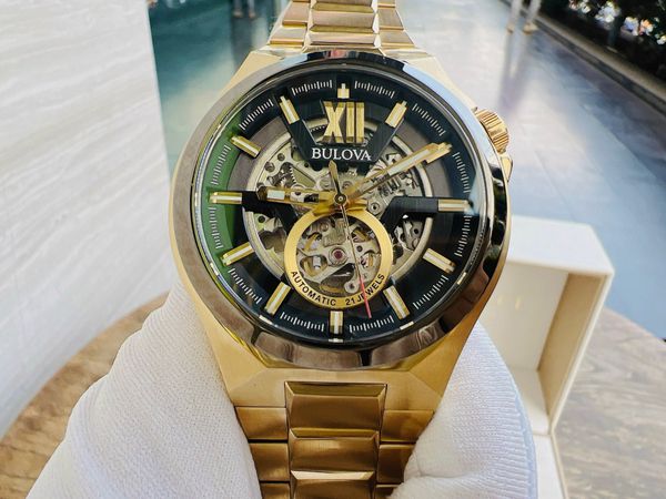 Bulova Automatic Gunmetal Skeleton 98A178 - Đồng Hồ Nam – PhongWatch