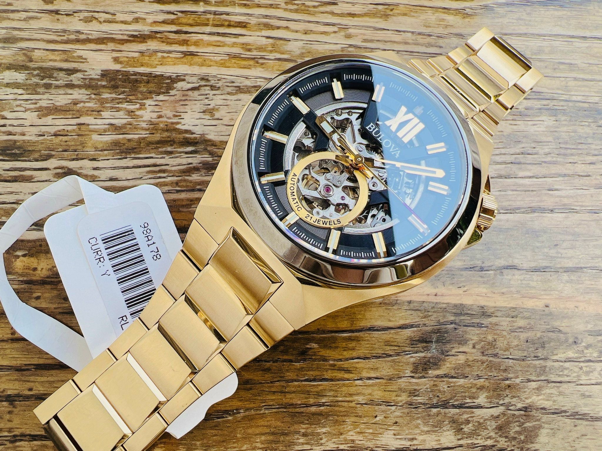 Bulova Automatic Gunmetal Skeleton 98A178 - Đồng Hồ Nam – PhongWatch