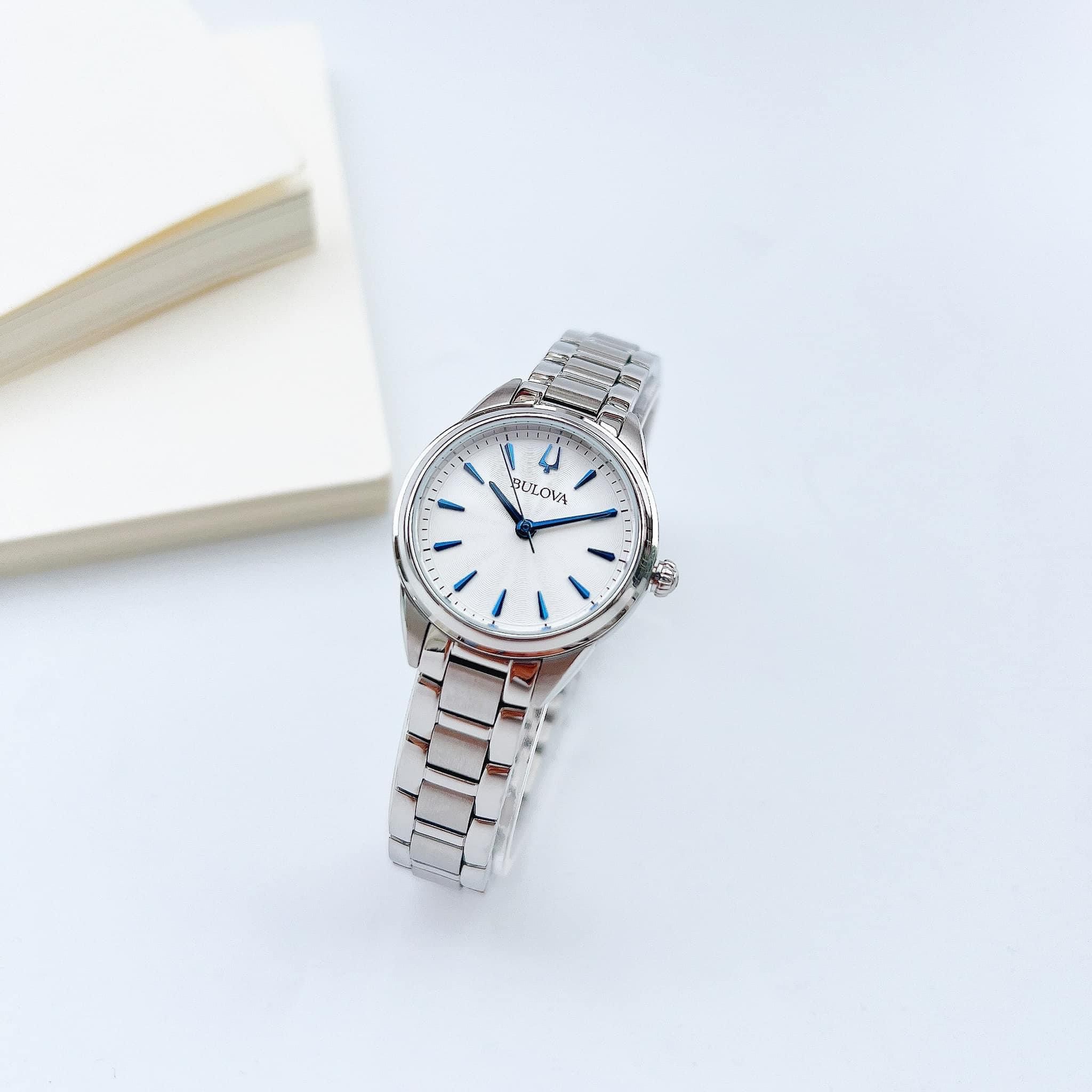 Bulova Quartz 96L285 Sutton Quartz Silver Dial Sver Tone - Đồng Hồ Nữ ...
